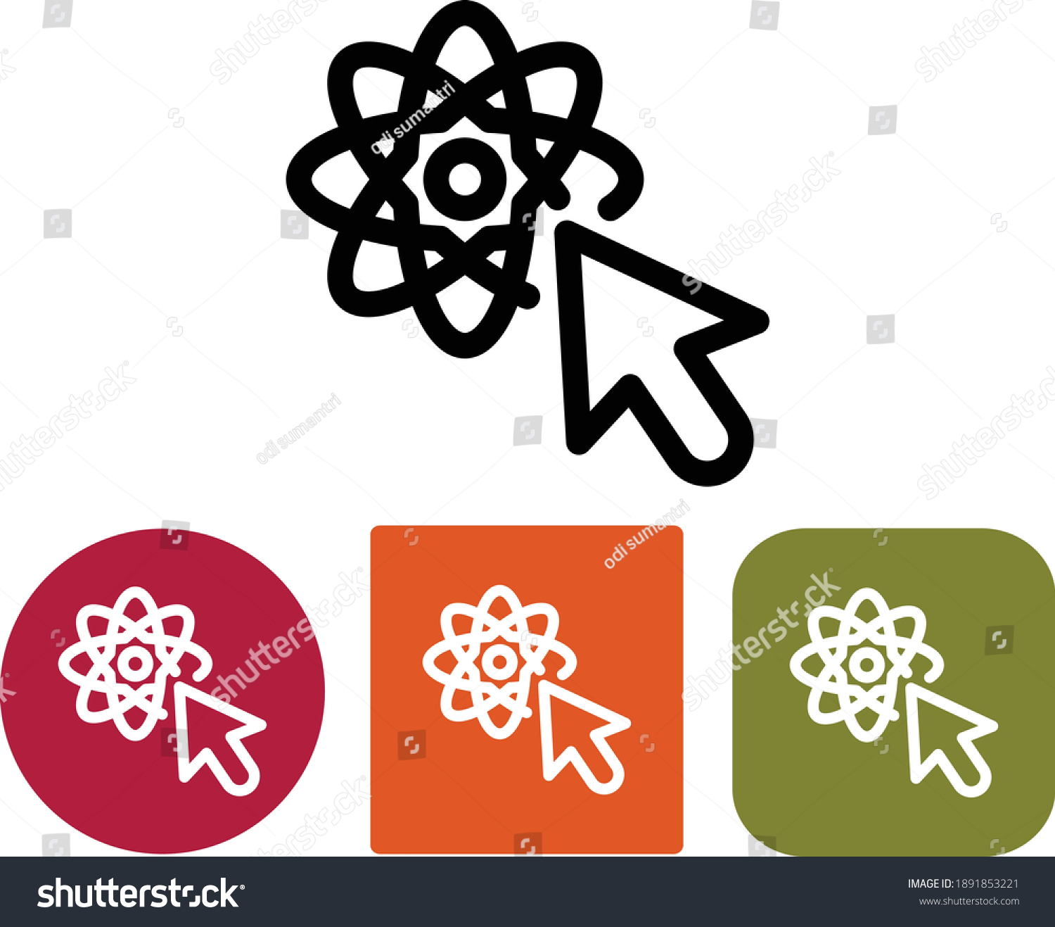 Education Symbol Arrow Cursor Vector Icon Stock Vector (Royalty Free ...
