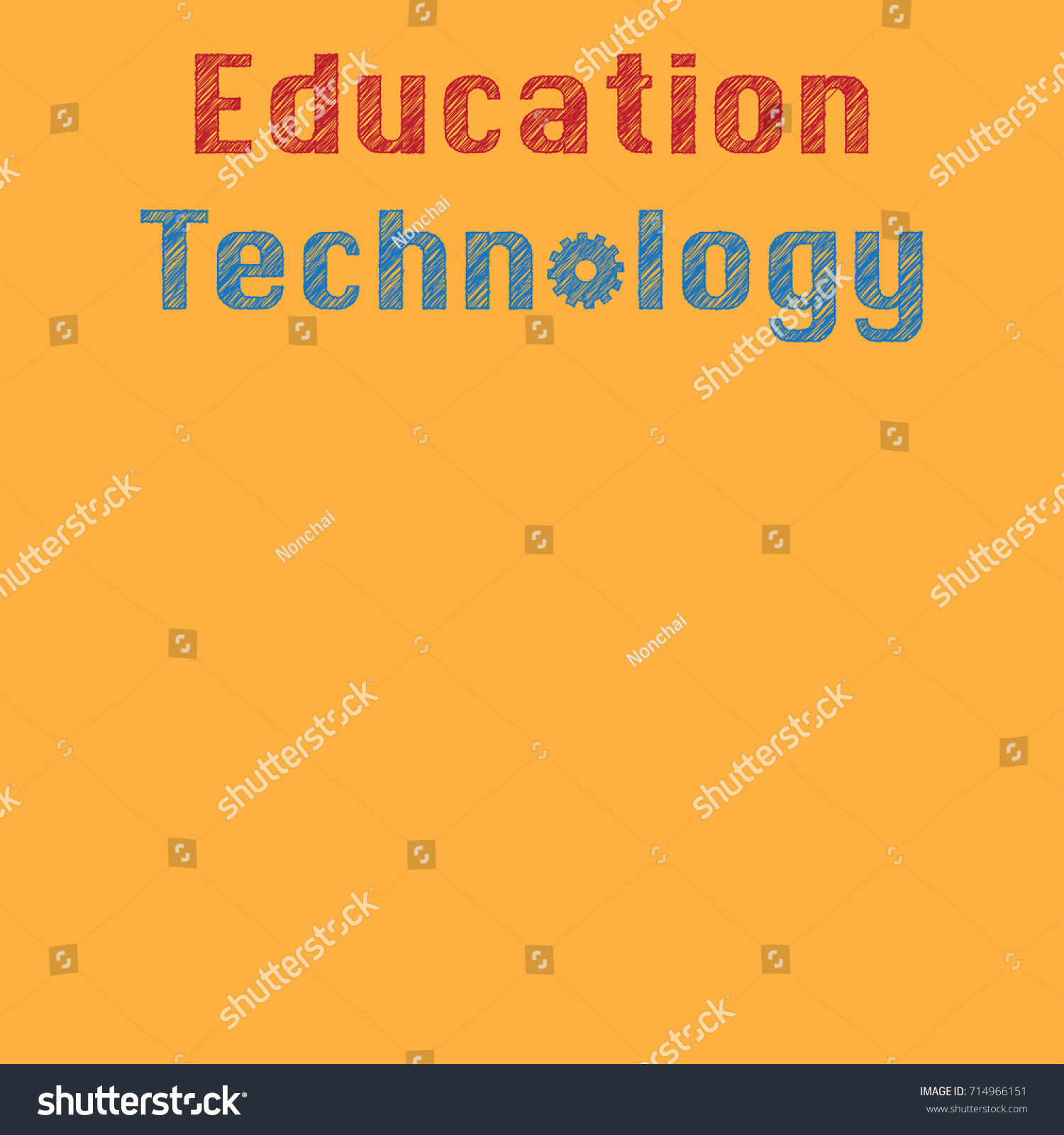 Education Technology Edtech Text Sketch Effect Stock Vector (Royalty ...