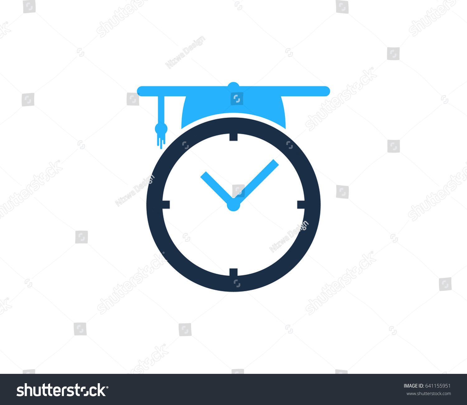 Education Time Icon Logo Design Element Stock Vector (Royalty Free ...