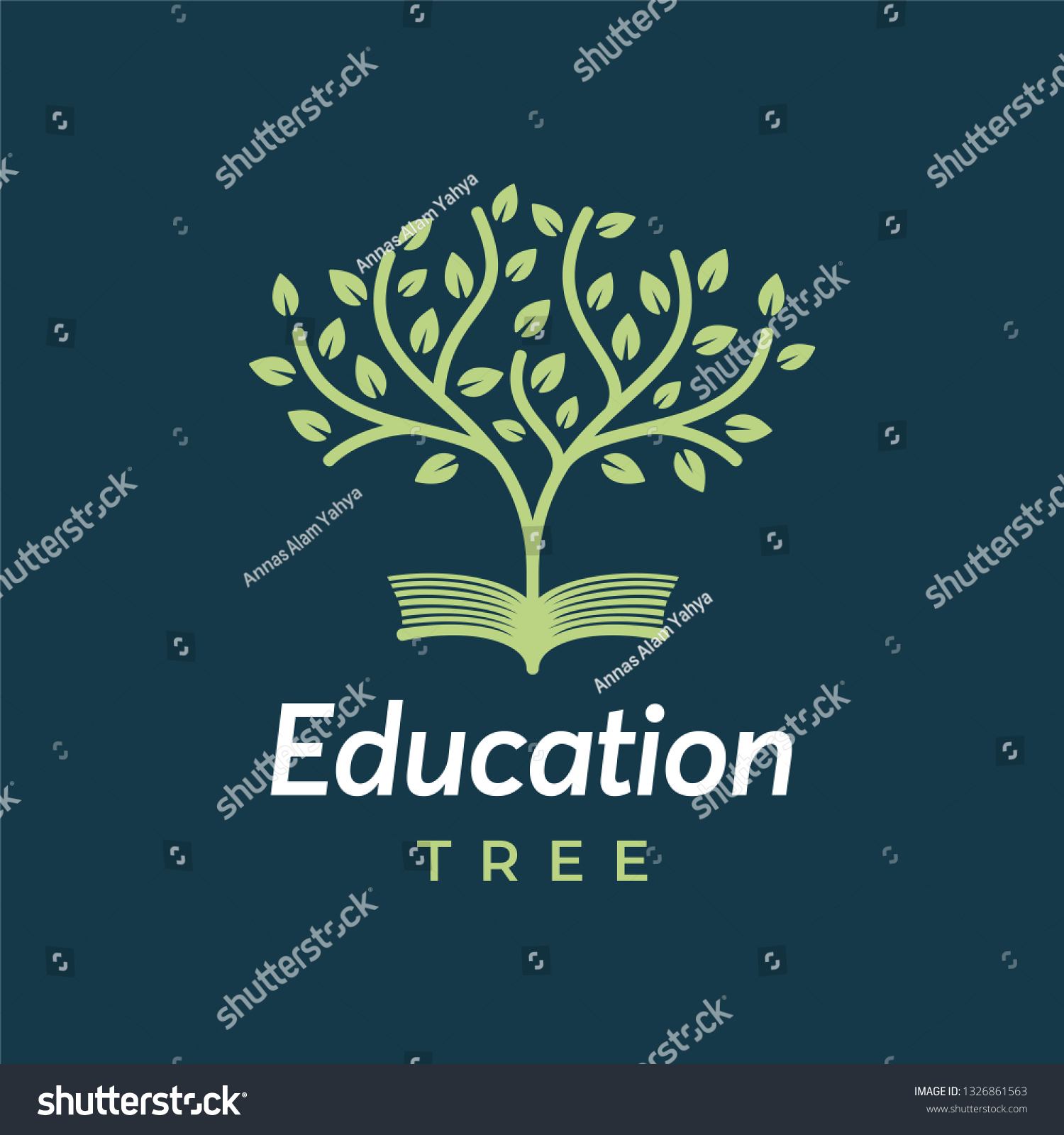 Education Tree Logo Design Template Stock Vector (Royalty Free ...