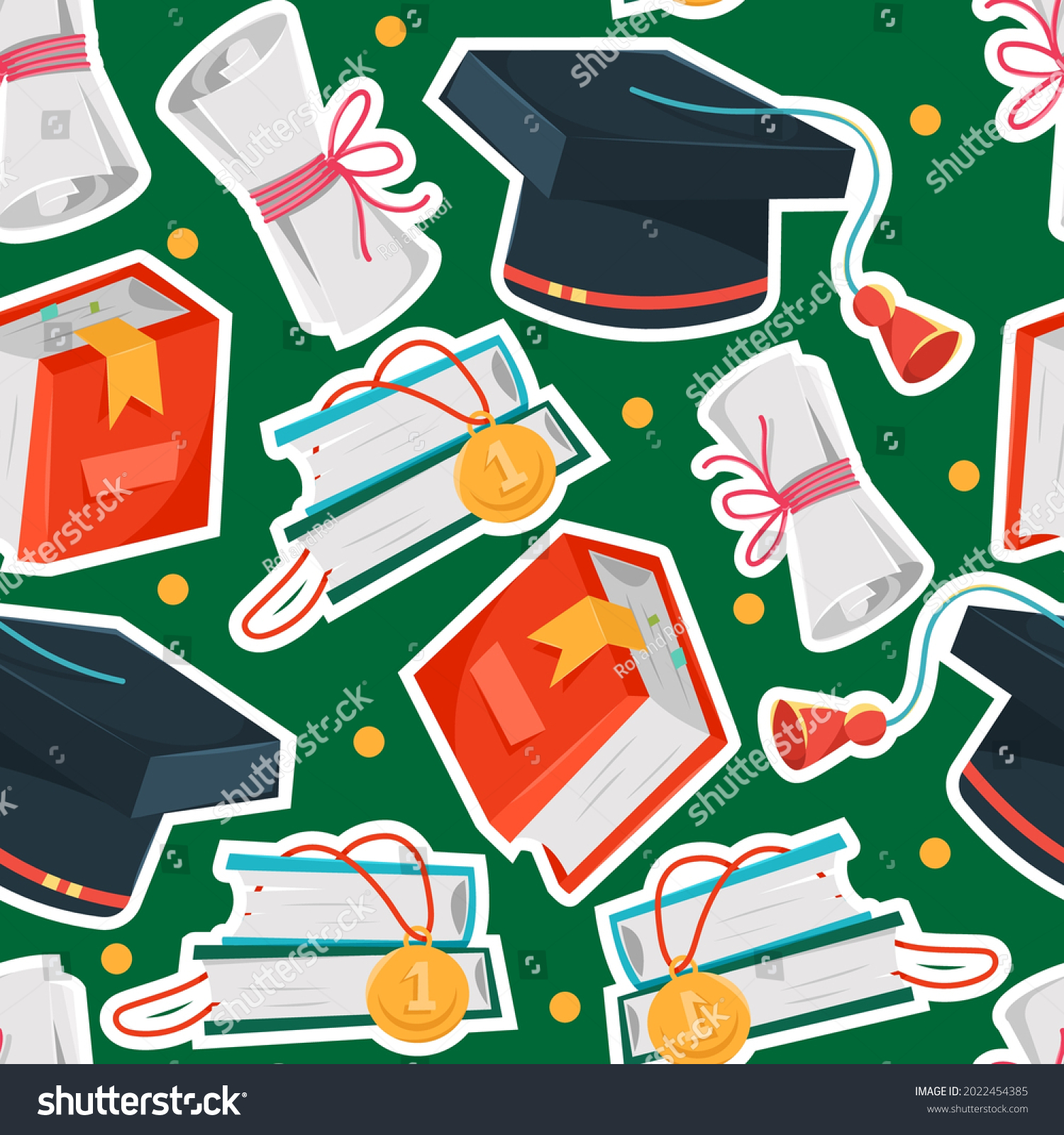 Education Vector Cartoon Seamless Pattern Stock Vector (Royalty Free ...