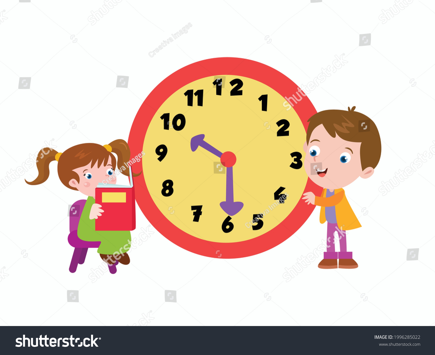 Education Vector Concept Children Learn About Stock Vector (Royalty ...