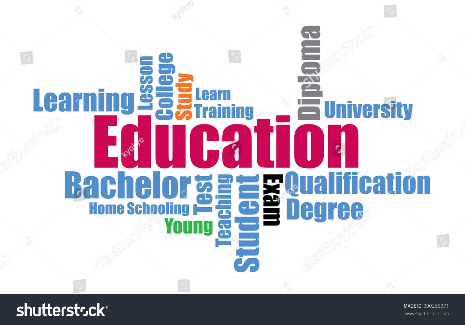 Education Word Cloud Stock Vector (Royalty Free) 390266371 | Shutterstock