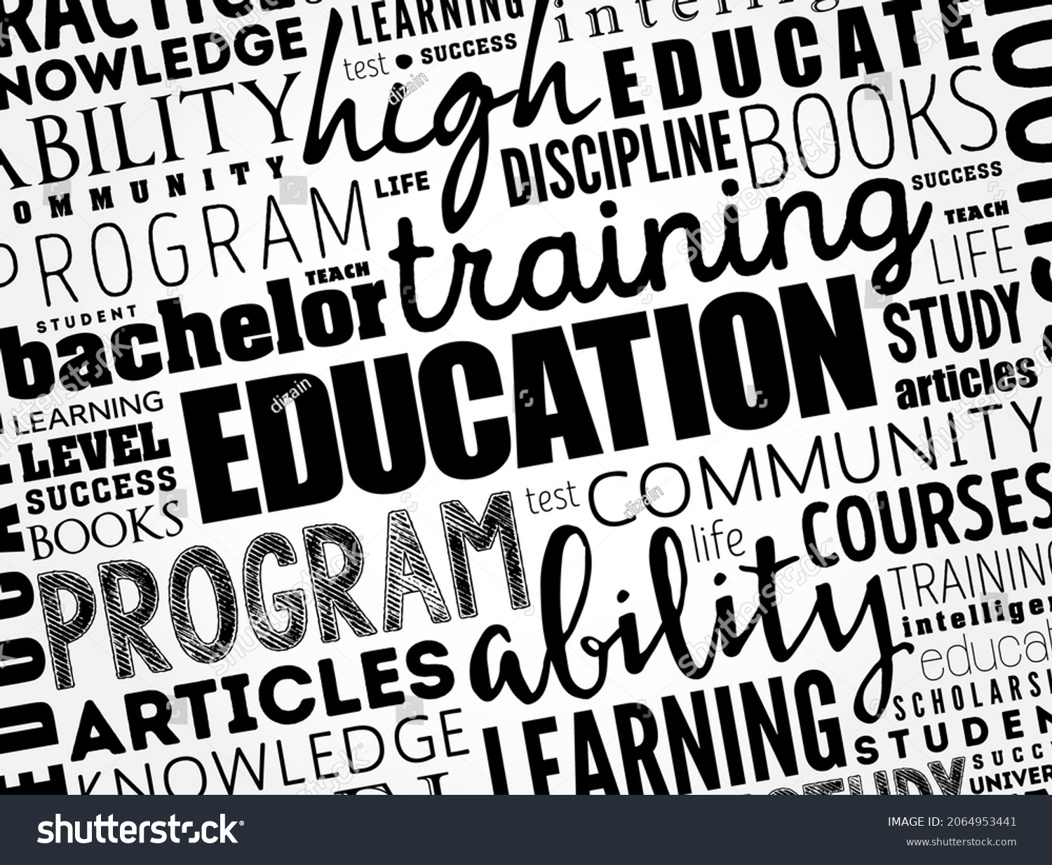 Education Word Cloud Collage Concept Background Stock Vector (Royalty ...