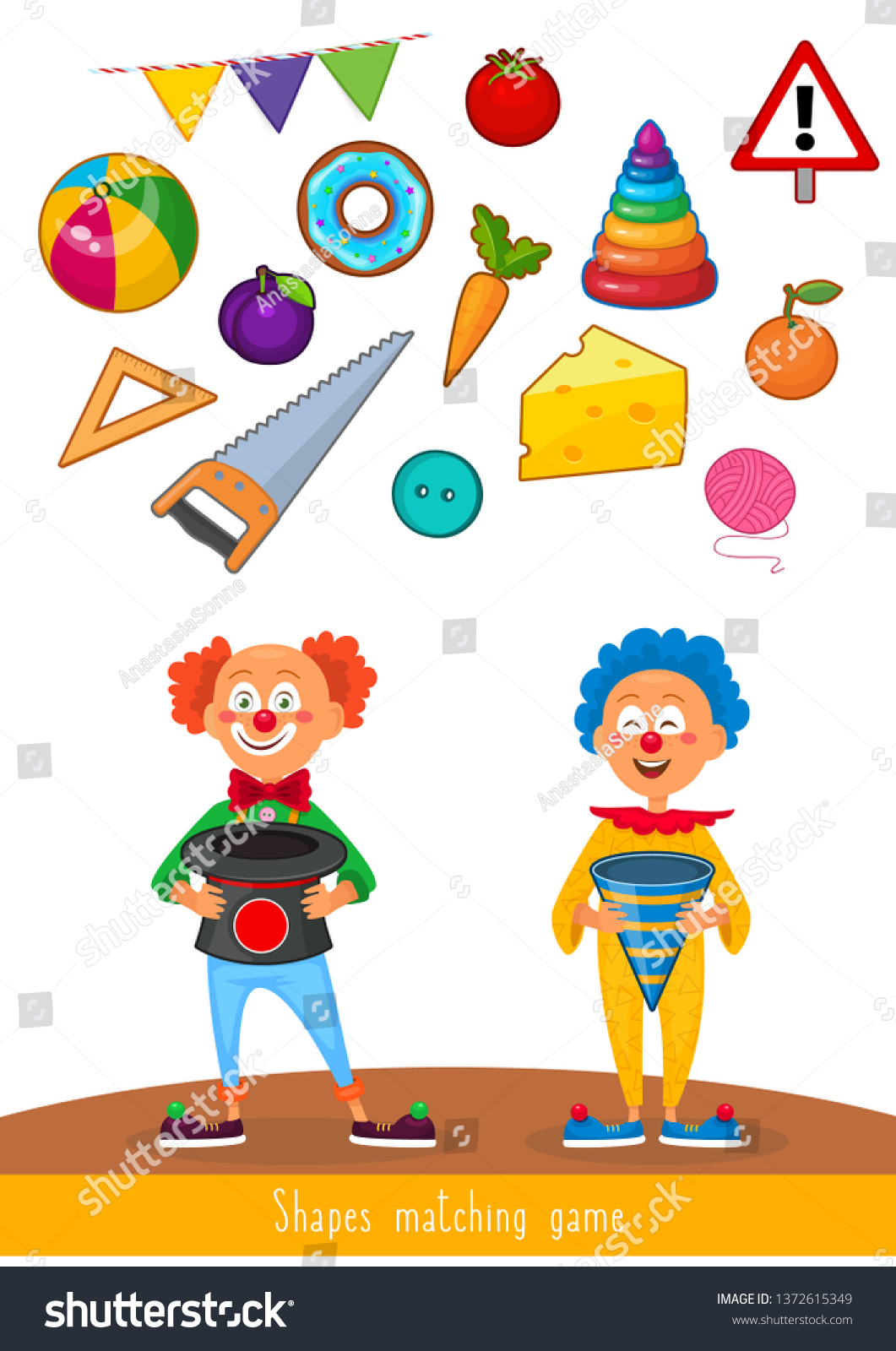 Educational Children Game Vector Illustration Stock Vector (Royalty ...