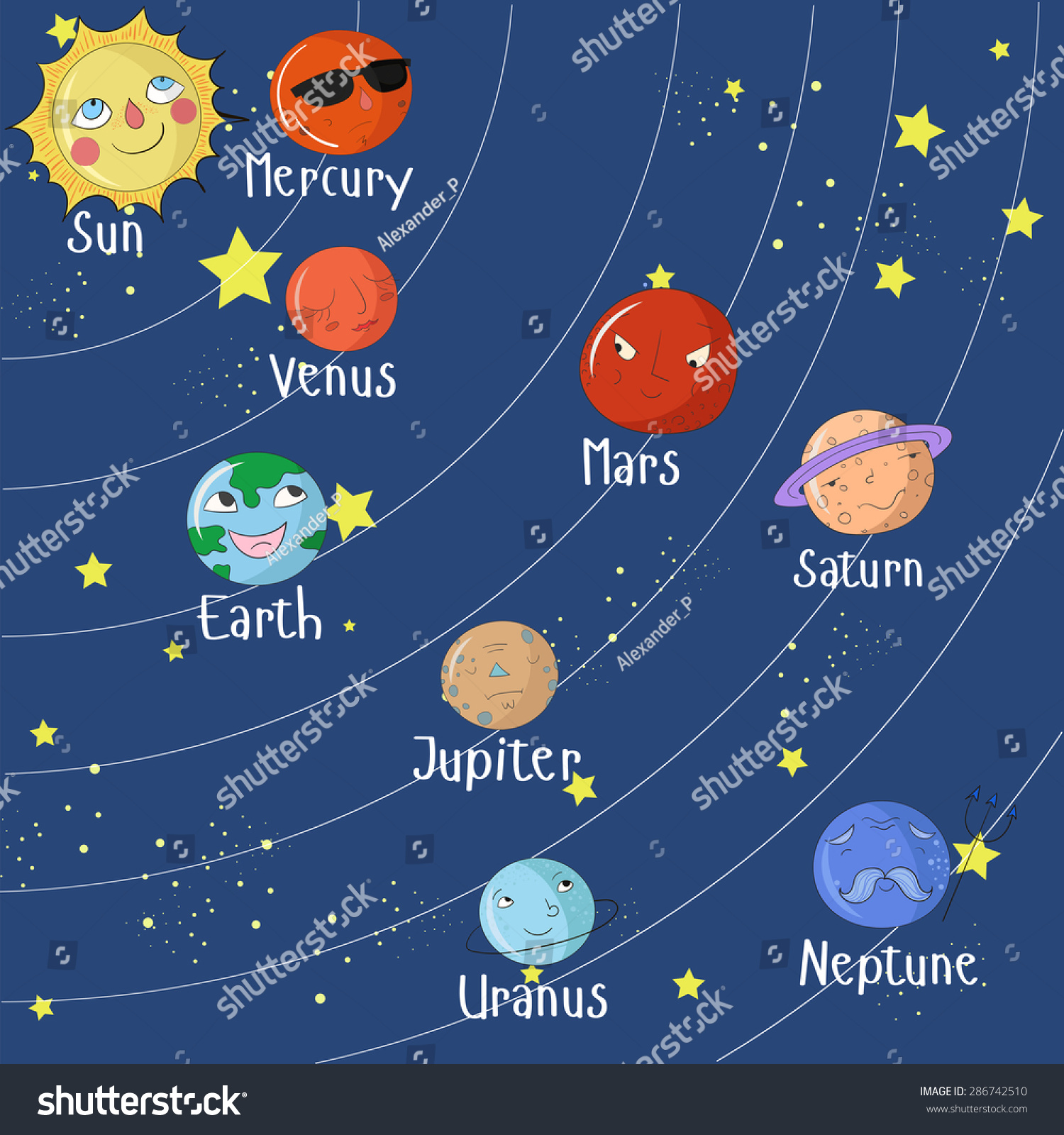 Educational Game Children Solar System Vector Stock Vector (Royalty ...