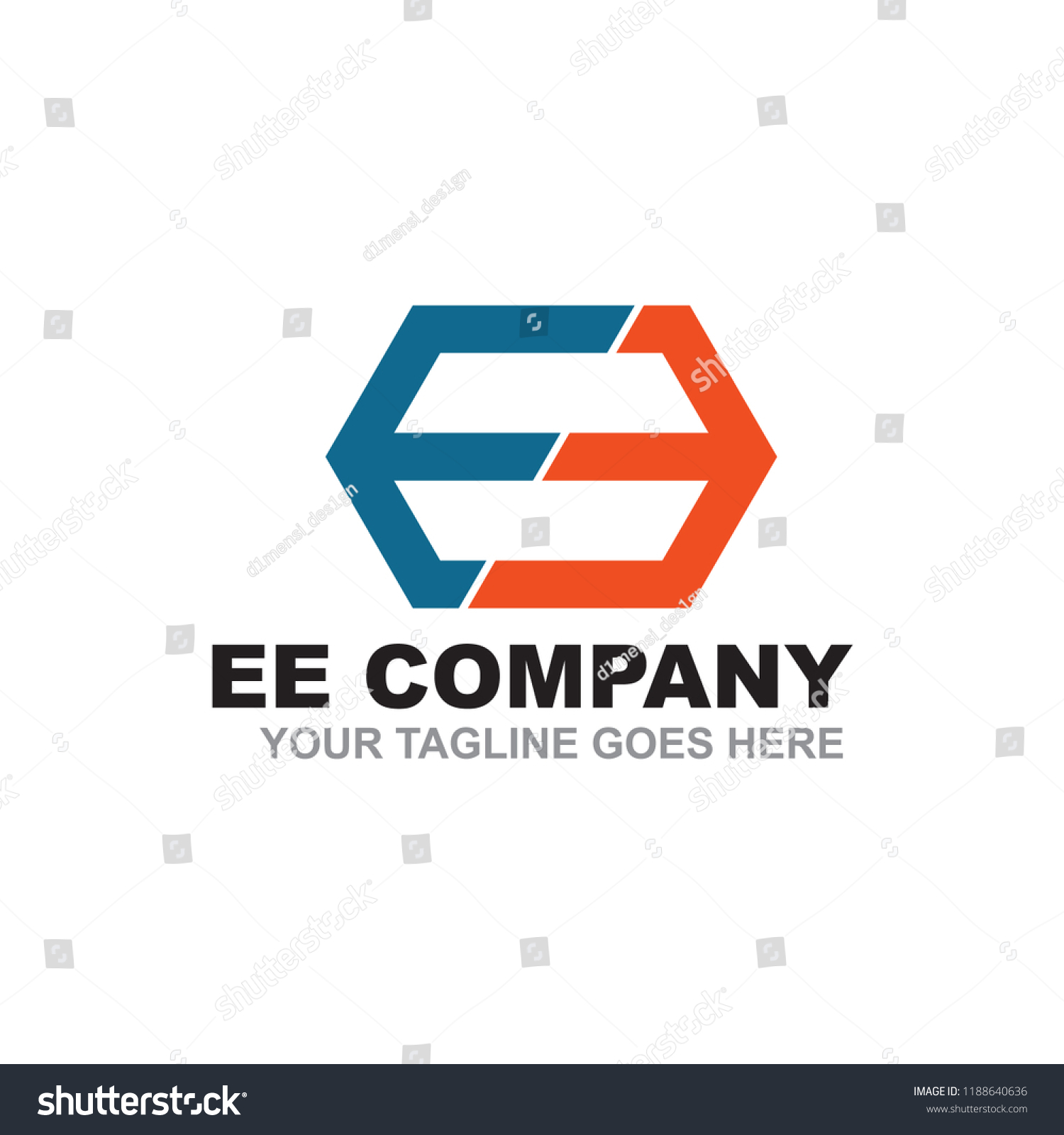Ee Letter Logo Design Vector Template Stock Vector (Royalty Free ...