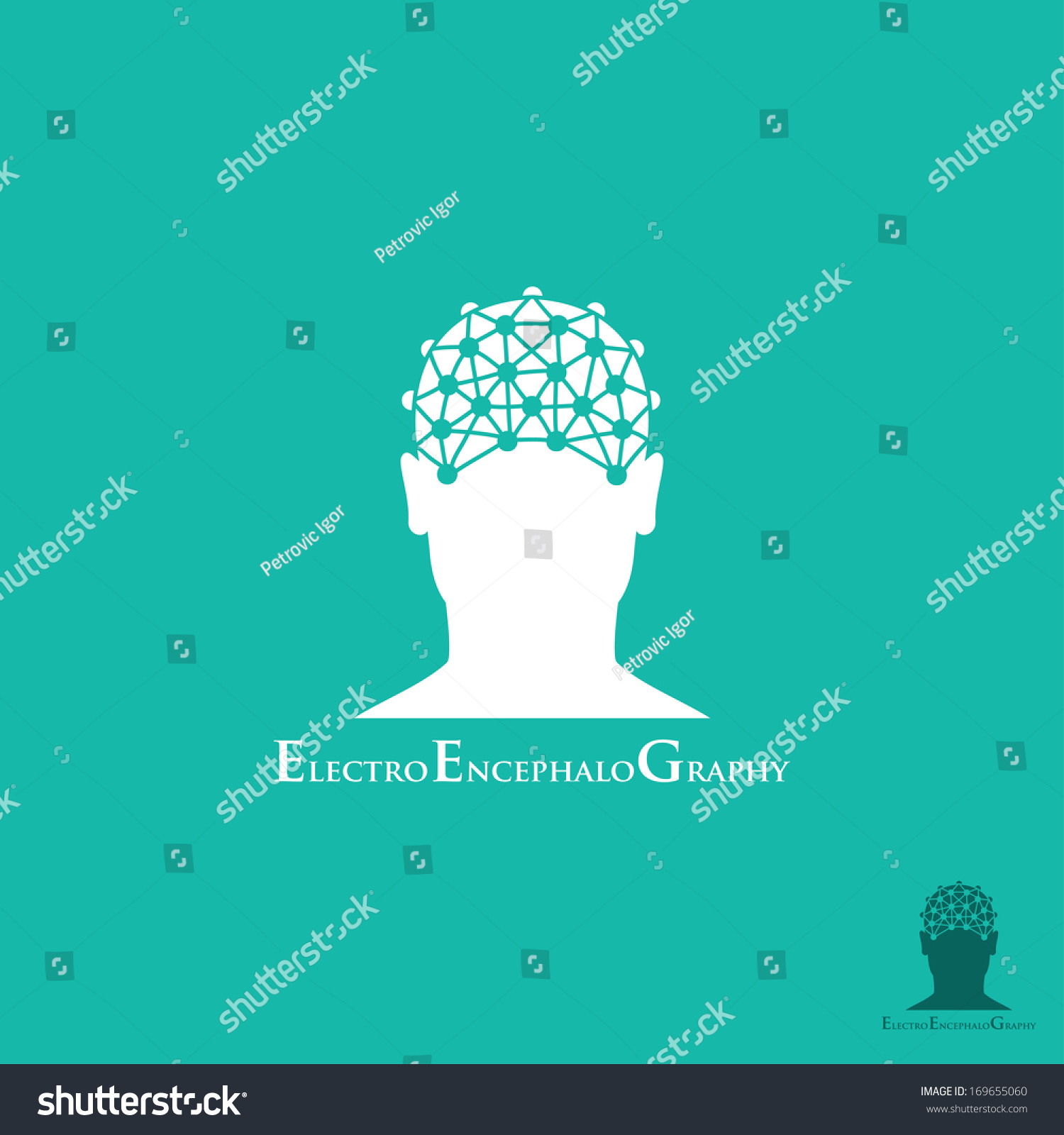 Eeg Test Symbol Vector Illustration Stock Vector (Royalty Free) 169655060