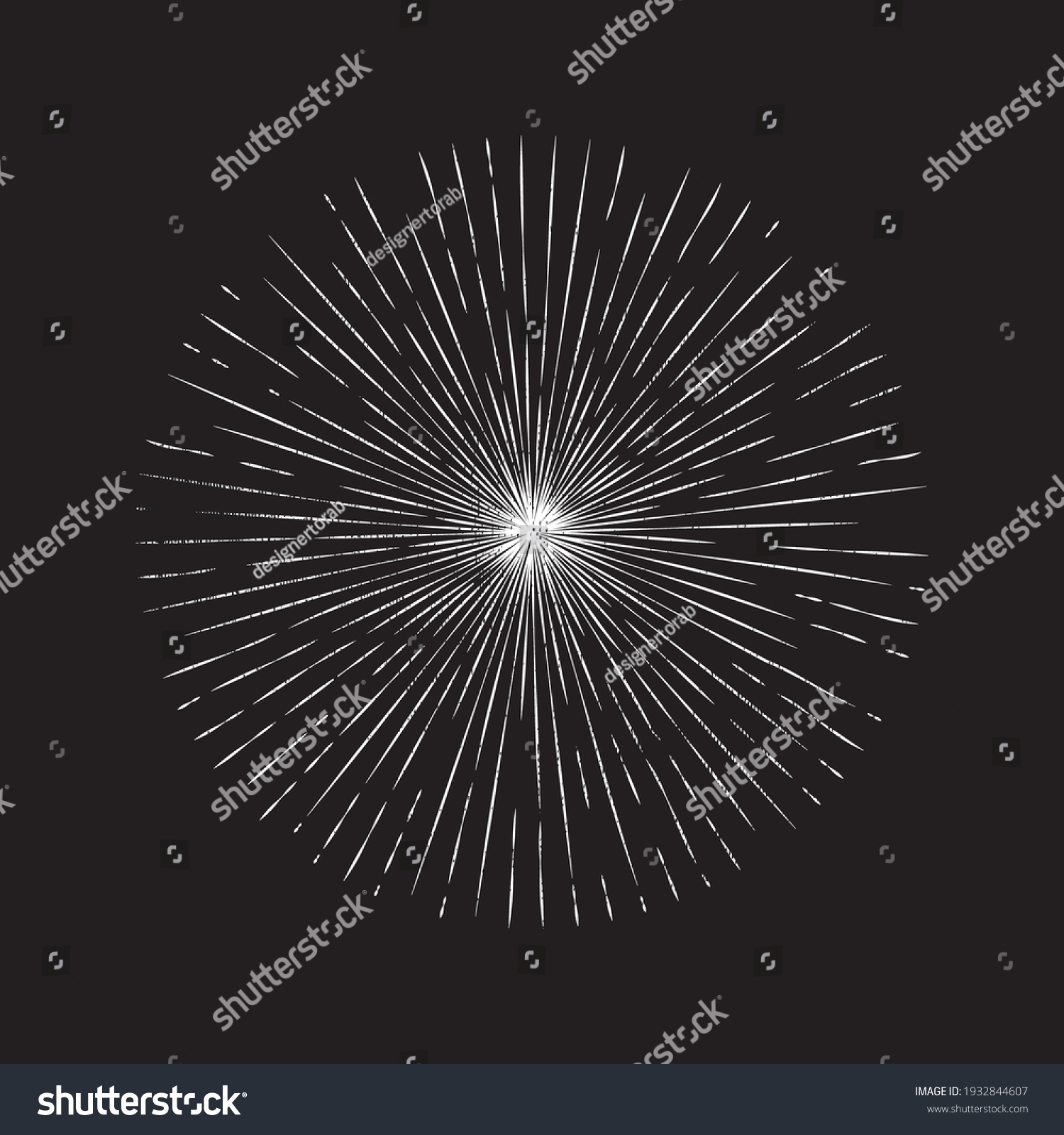 Effect Design Monochrome Star Stock Vector (Royalty Free) 1932844607 ...