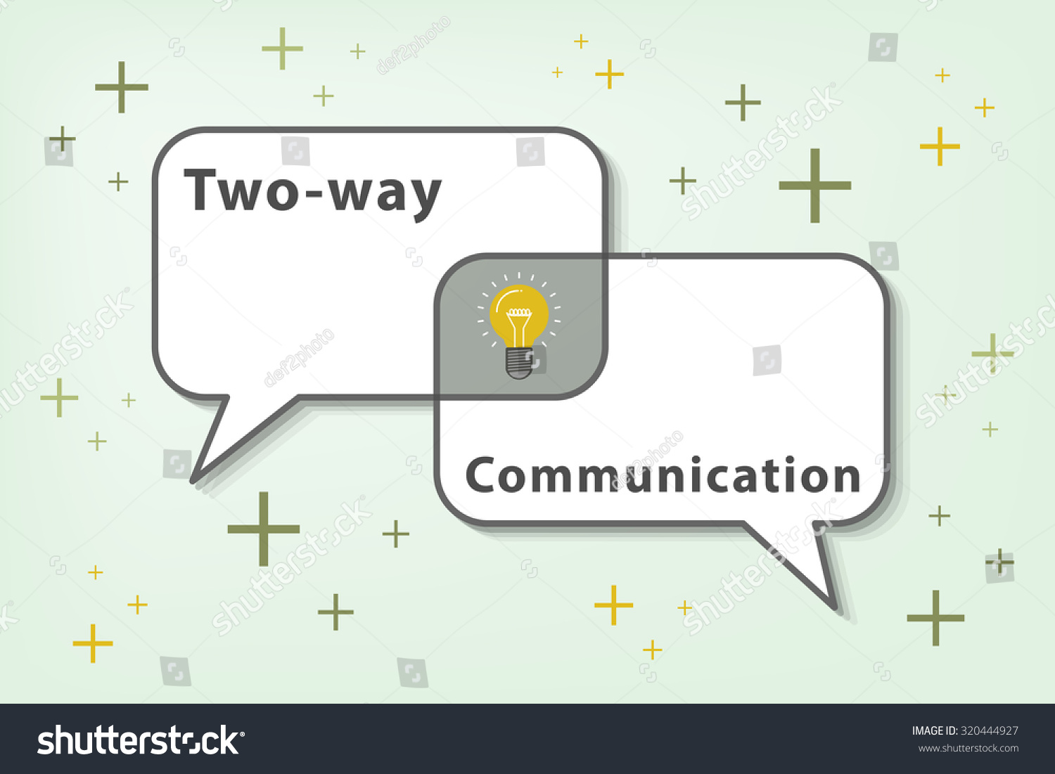 Effective Communication Two Ways Communication Vector Stock Vector ...