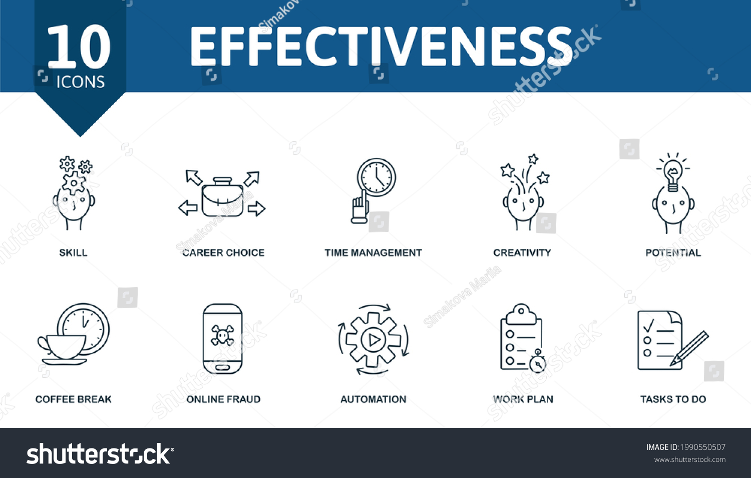 Effectiveness Icon Set Contains Editable Icons Stock Vector (Royalty ... Effectiveness Icon Set Contains Editable Icons Stock Vector (Royalty ...