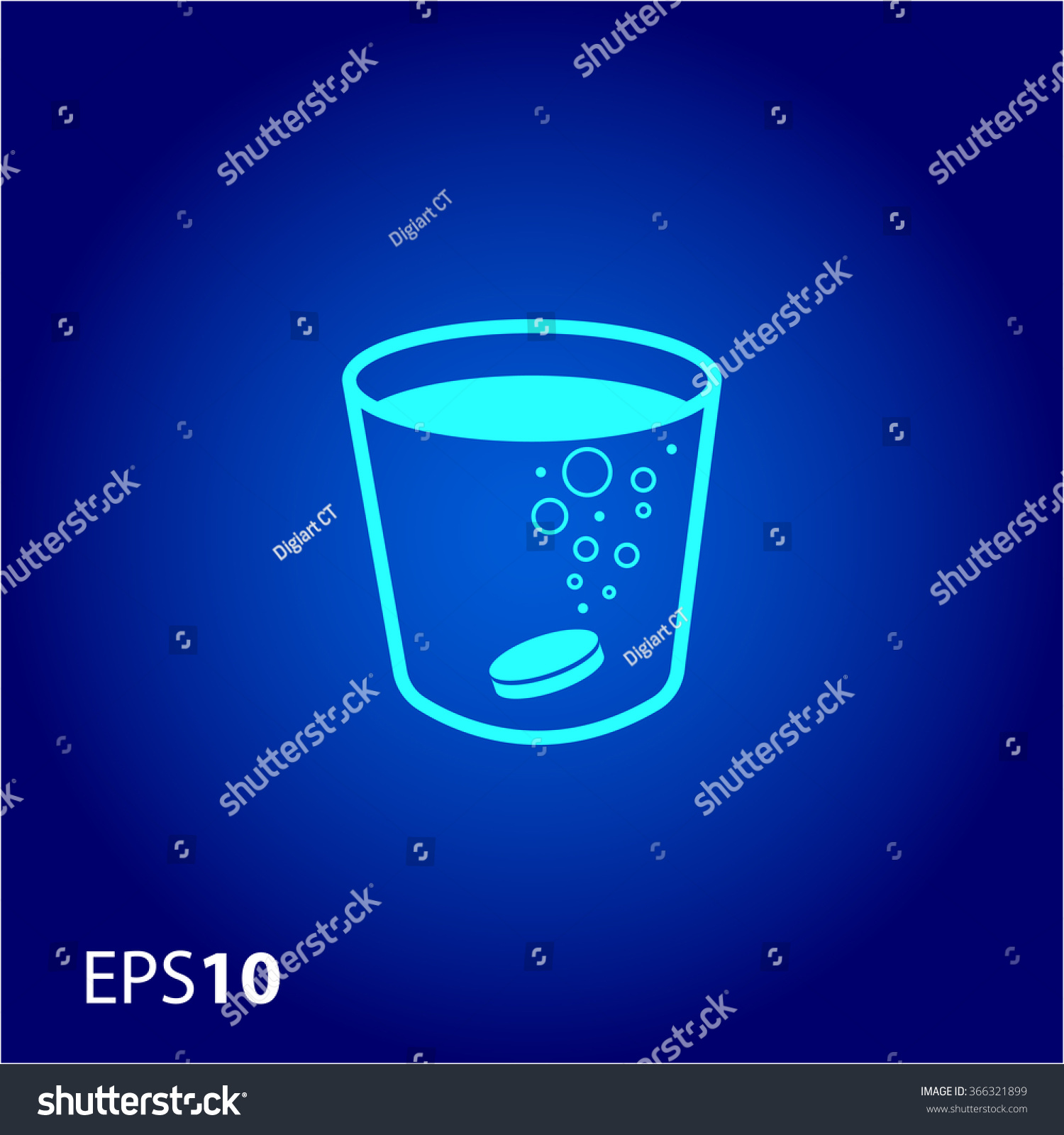Effervescent Tablet Cup Icon Stock Vector (Royalty Free) 366321899