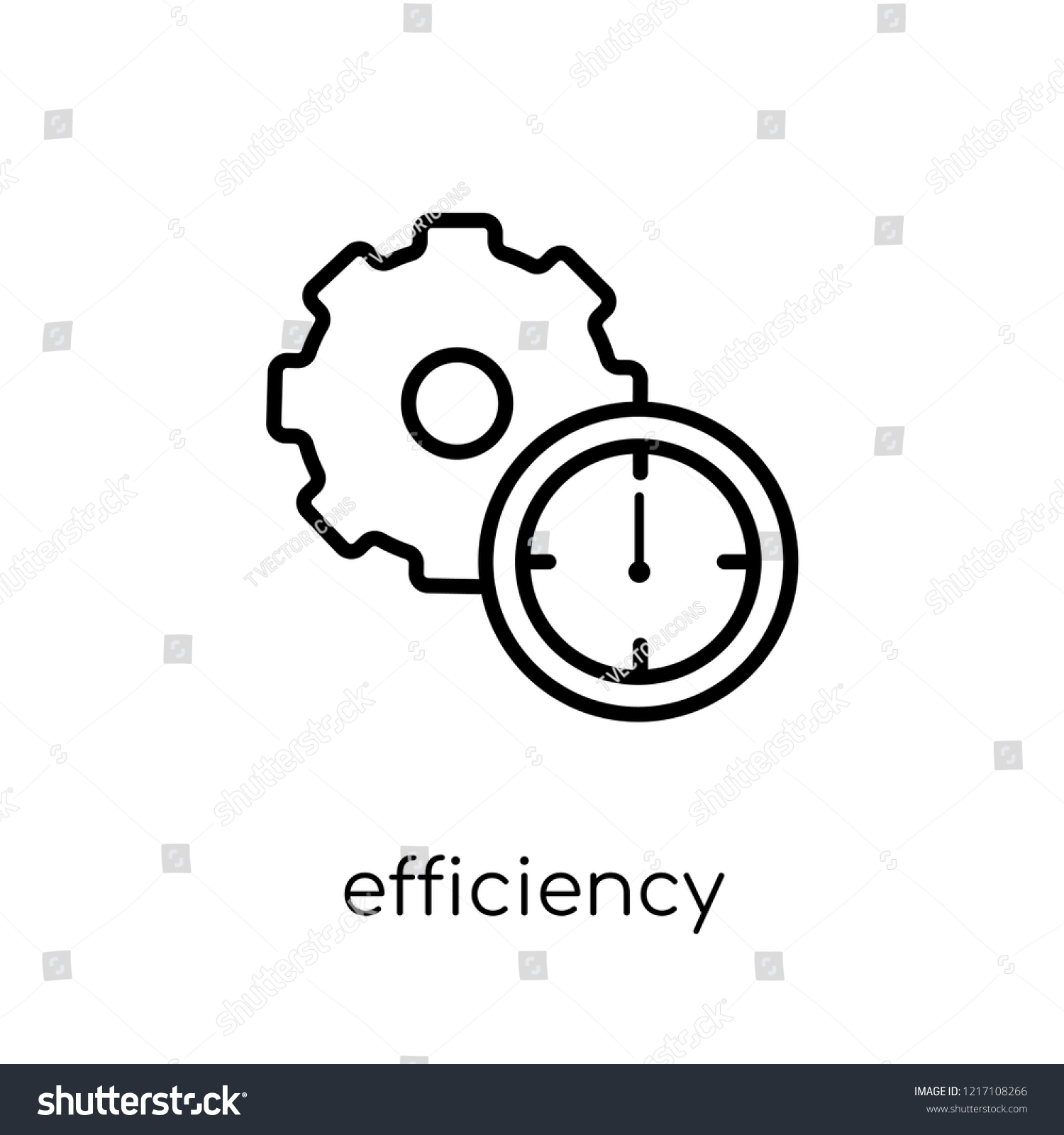 Efficiency Icon Trendy Modern Flat Linear Stock Vector (Royalty Free ...
