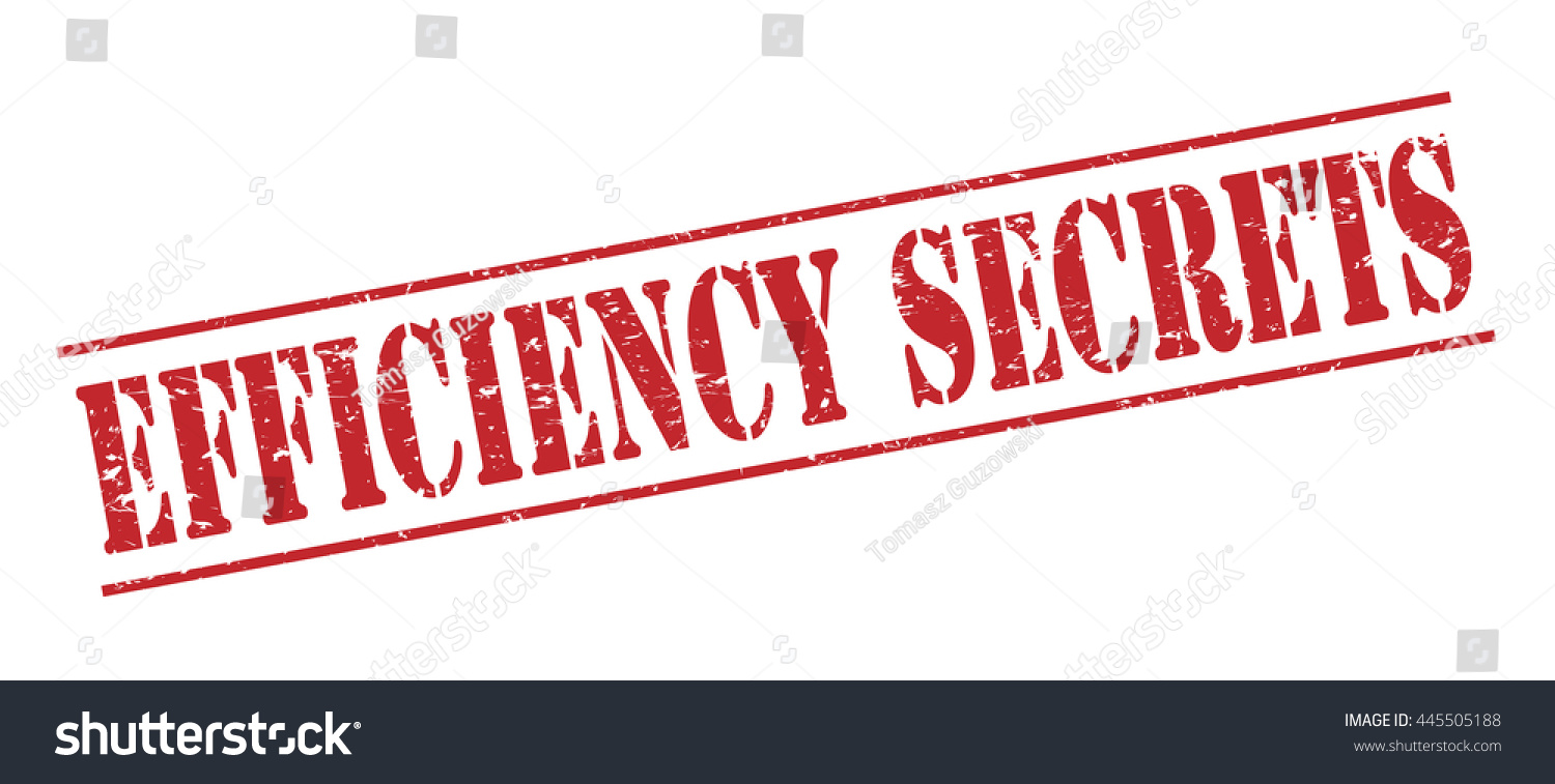 Efficiency Secrets Vector Stamp On White Stock Vector (Royalty Free ...