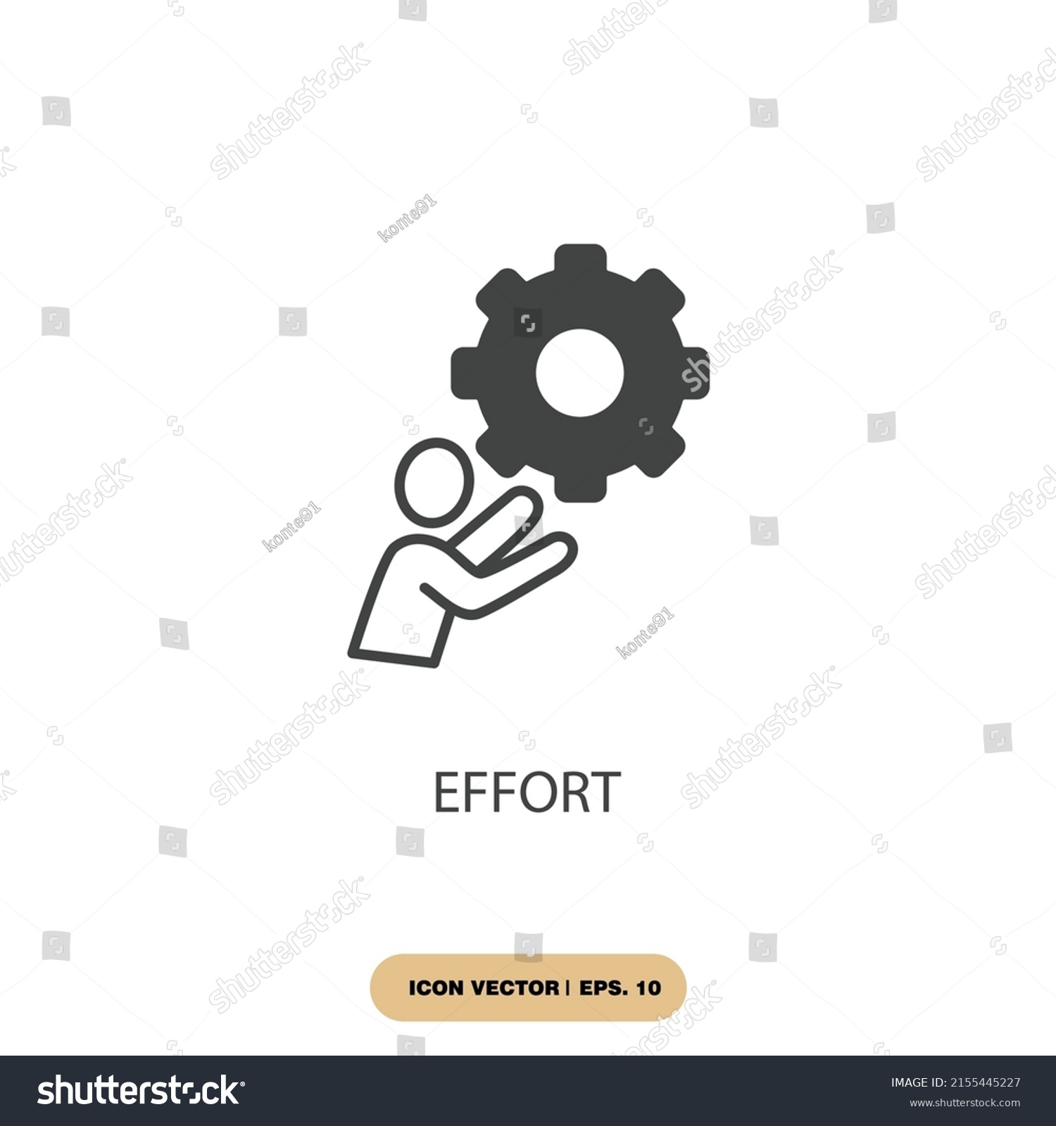 Effort Icons Symbol Vector Elements Infographic Stock Vector (Royalty ...