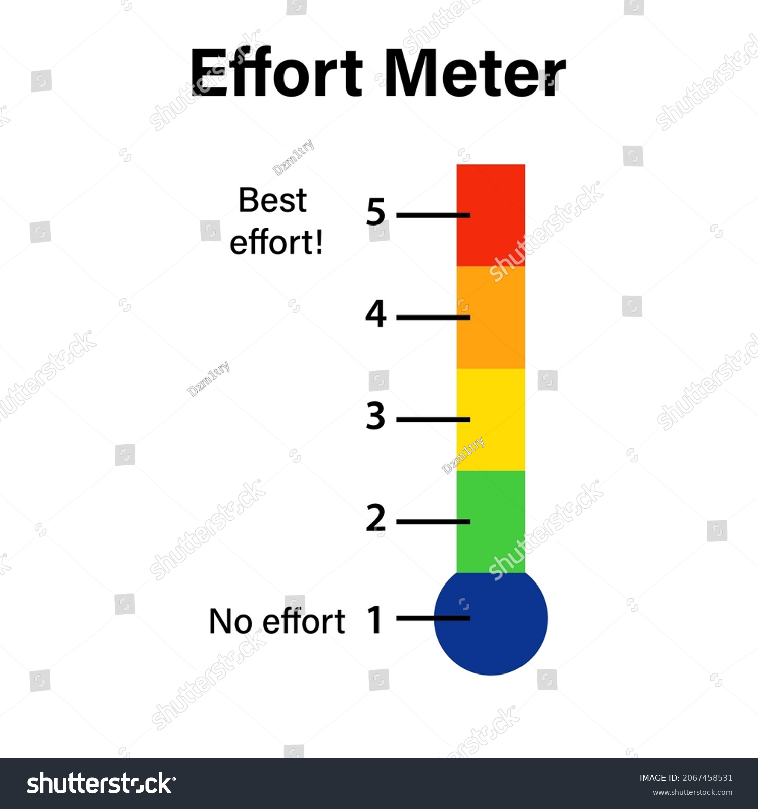 Effort Meter Template Clipart Image Stock Vector (Royalty Free) 2067458531