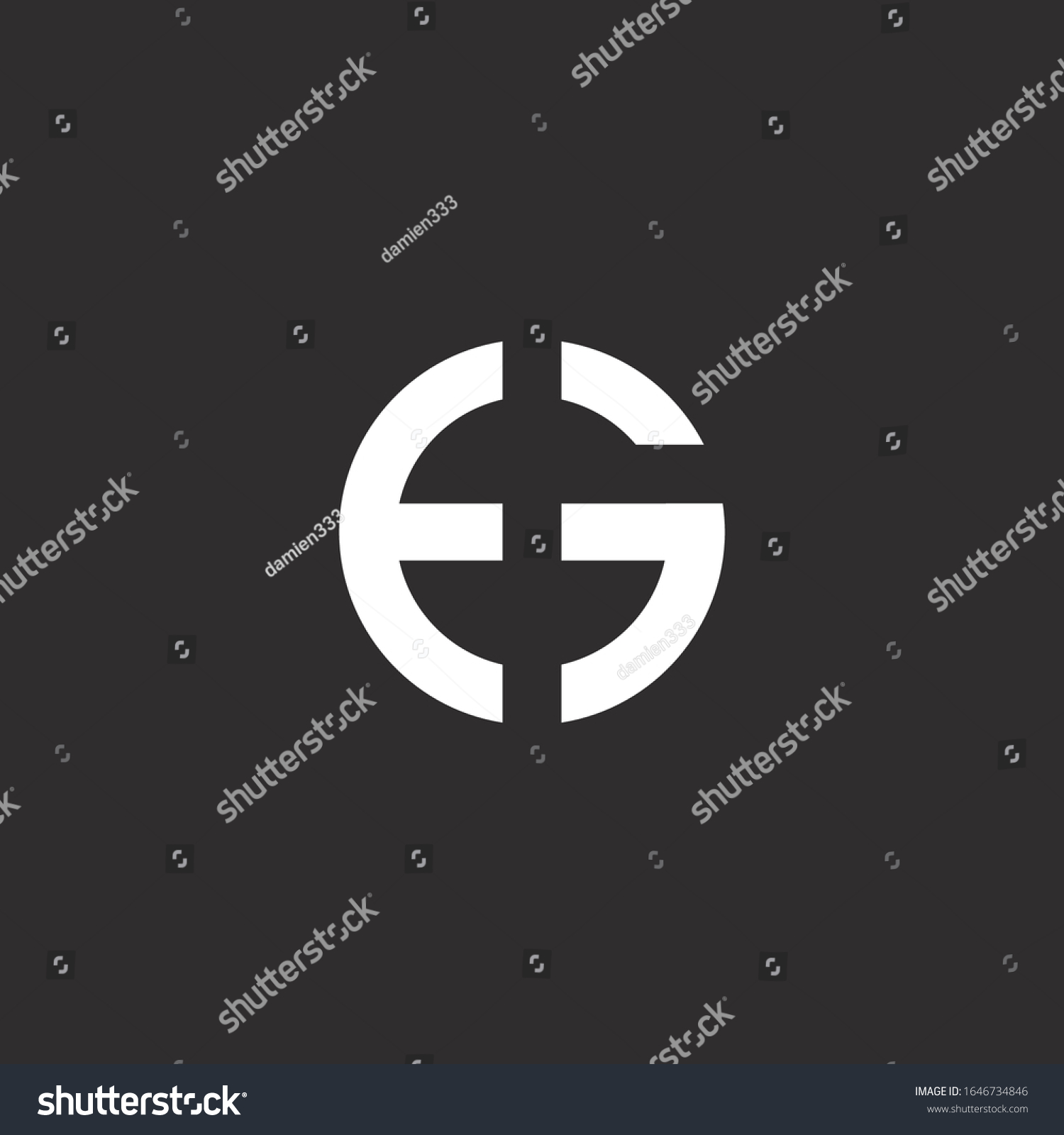 E G Letter Logo Vector Illustration Stock Vector (Royalty Free) 1646734846