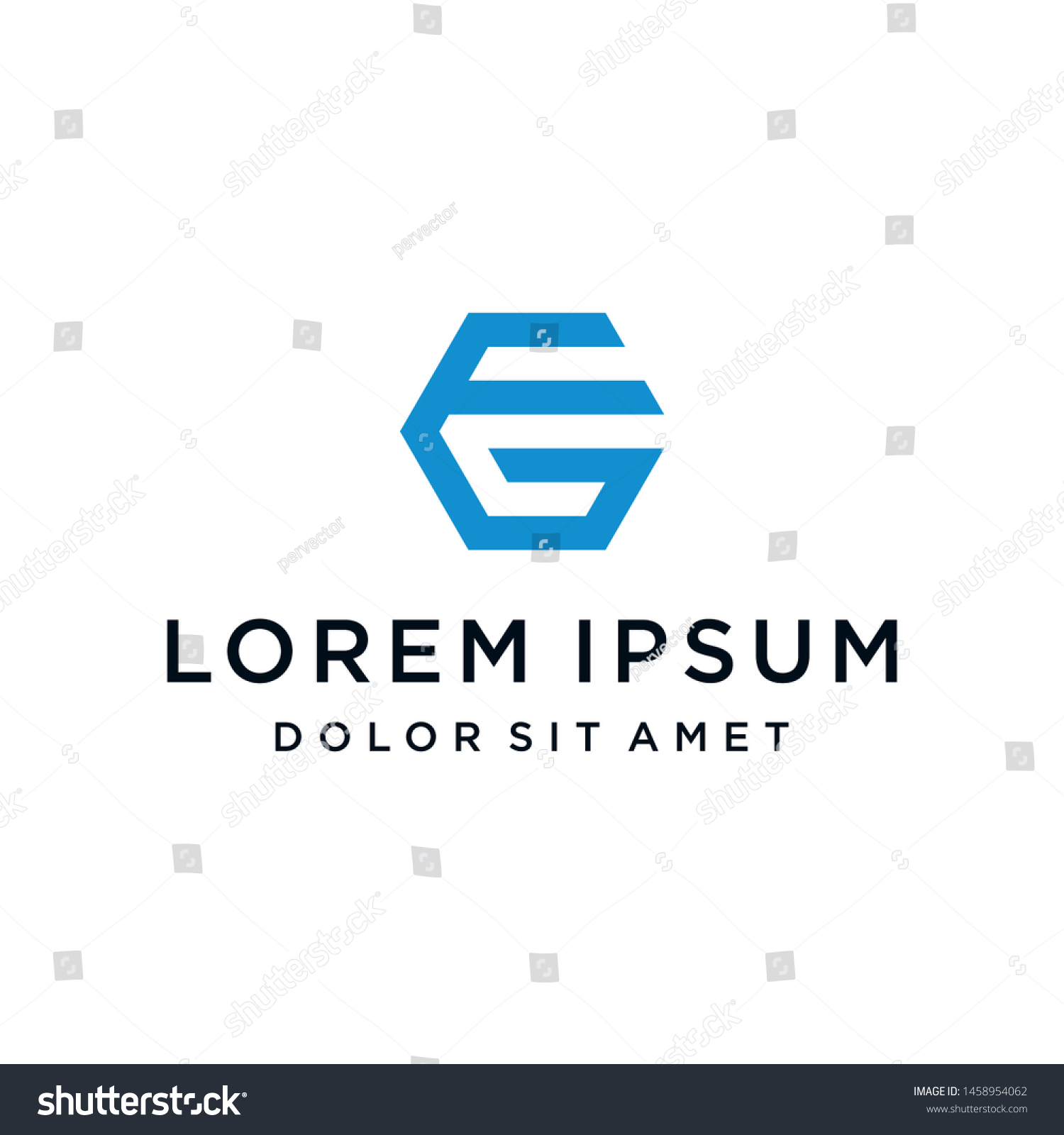 Ge Logo Monogram Icon Vector Template Stock Vector (Royalty Free ...