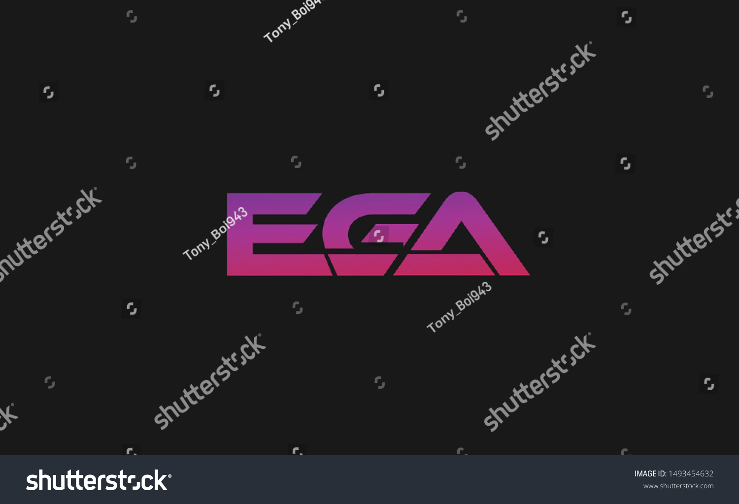 Ega Letter Logo Design Template Vector Stock Vector (Royalty Free ...