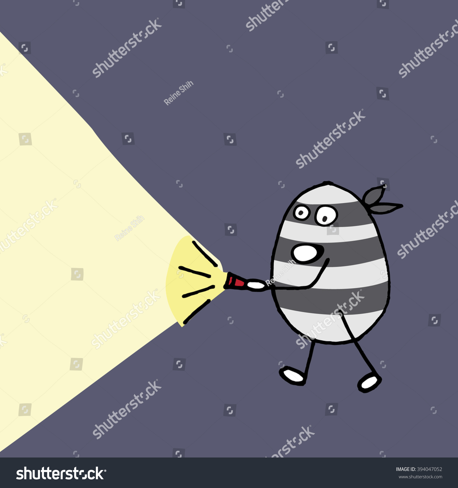 Egg Bandit Flashlight Stock Vector (Royalty Free) 394047052 | Shutterstock