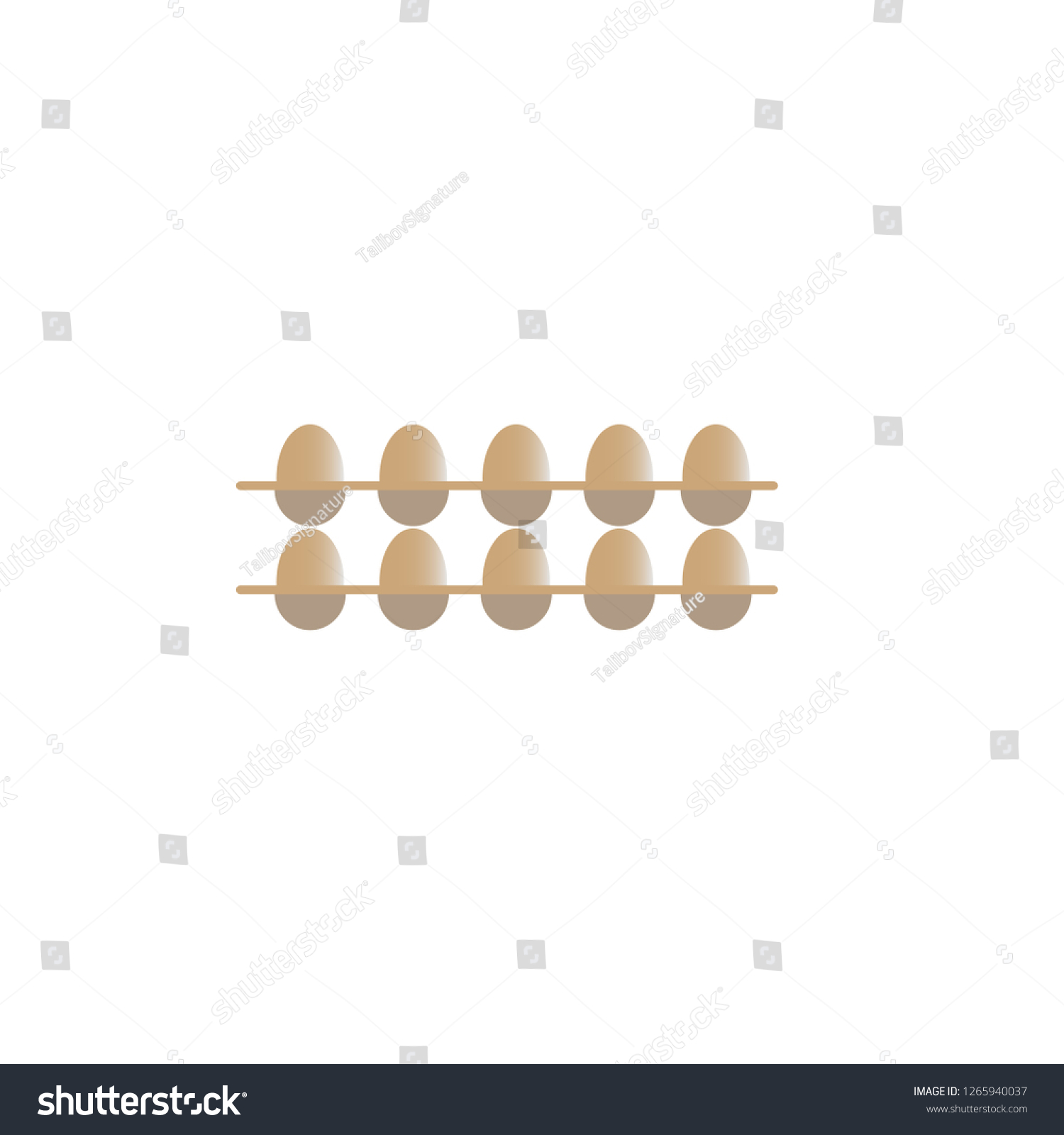 Egg Carton Vector Illustration Stock Vector (Royalty Free) 1265940037 ...