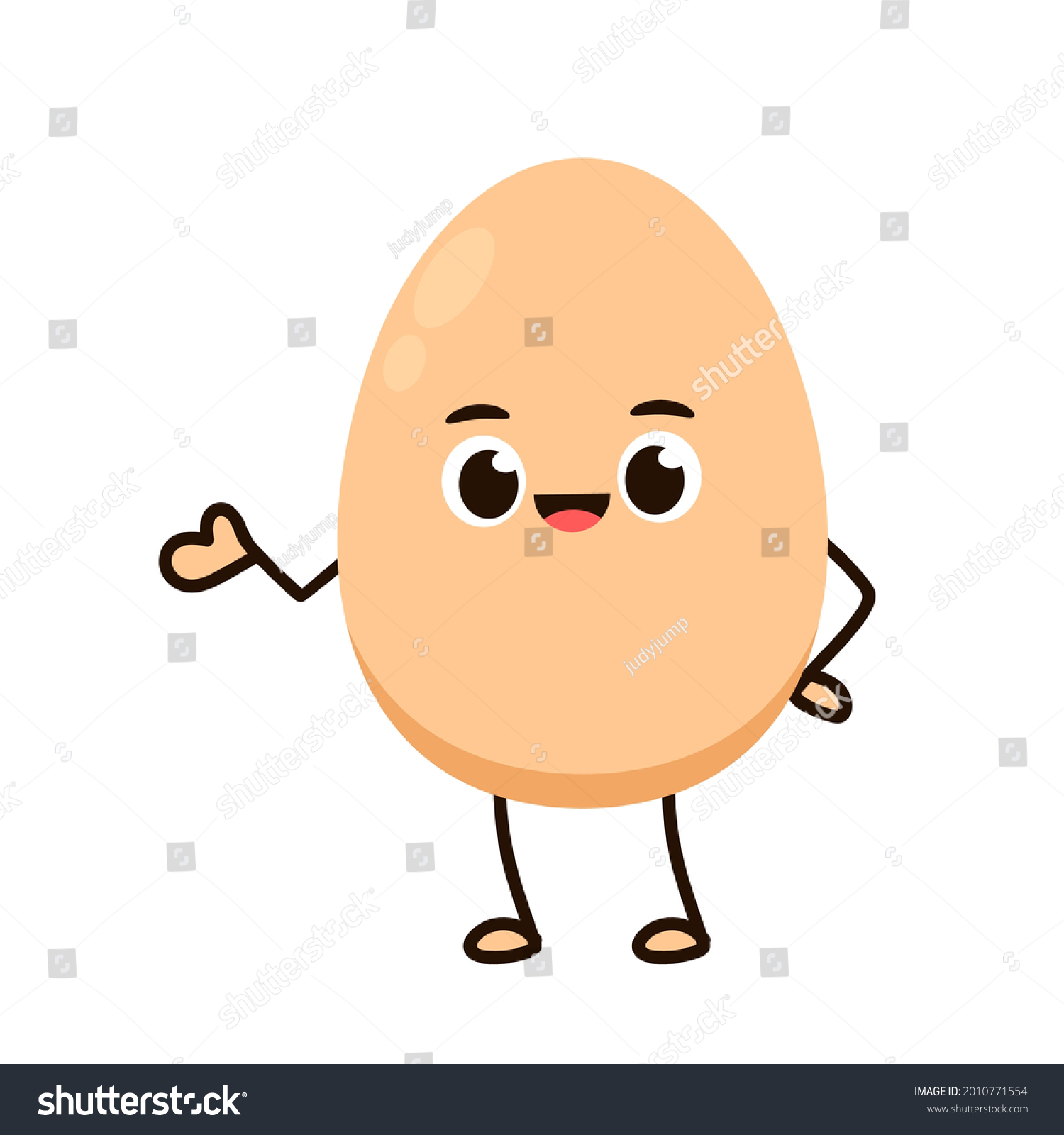 Egg Character Design Egg On White Stock Vector (Royalty Free ...