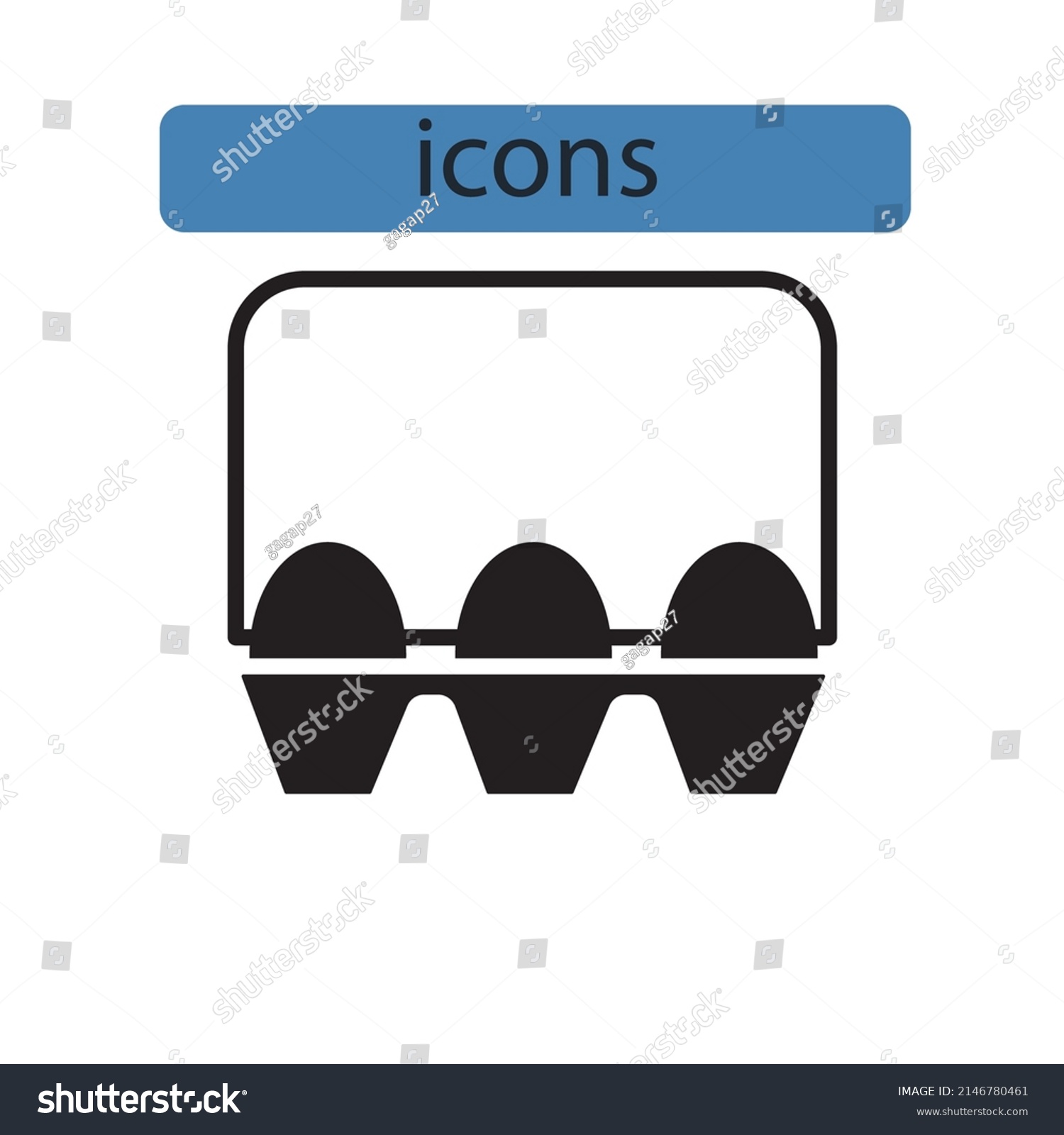 Egg Icons Symbol Vector Elements Infographic Stock Vector (Royalty Free ...