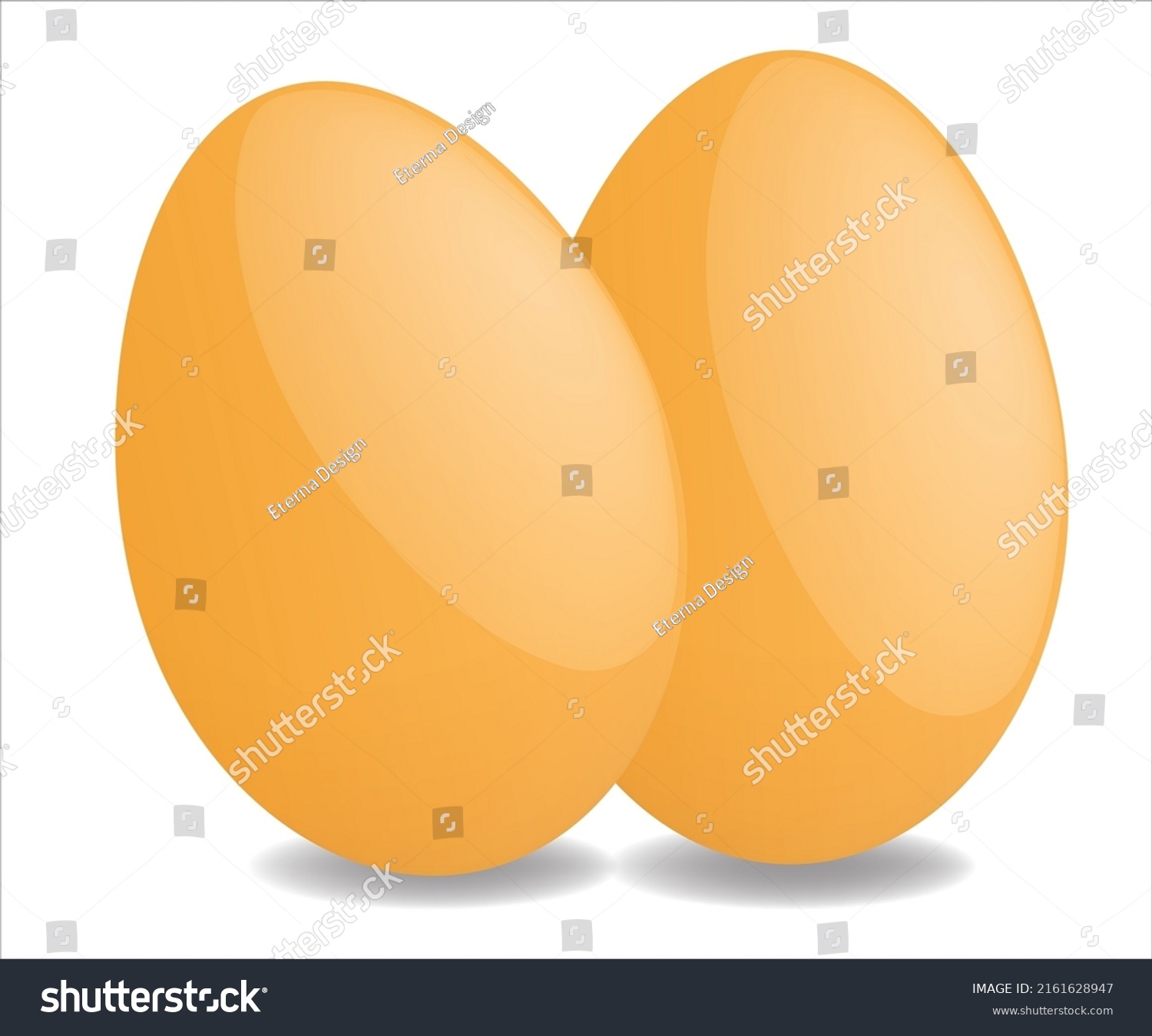 Egg Object On White Background Stock Vector (Royalty Free) 2161628947 ...