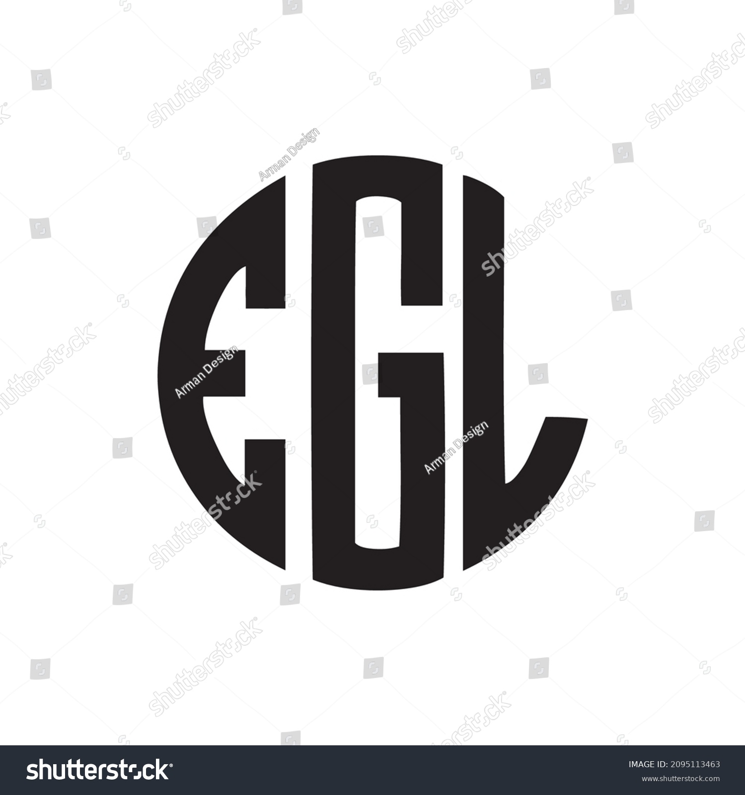 Egl Monogram Initial Letters Logo Design Stock Vector (Royalty Free ...