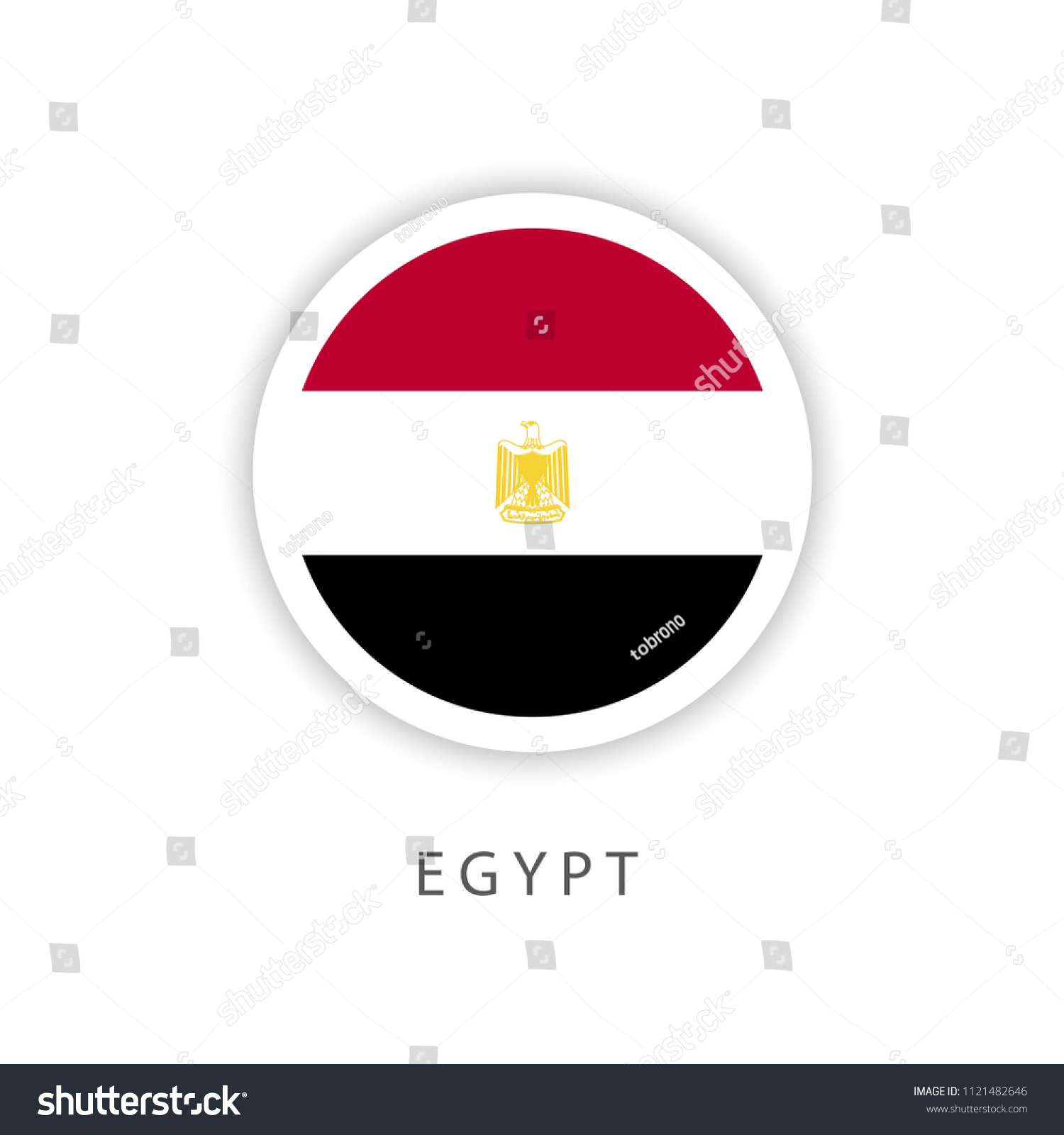 Egypt Button Flag Vector Template Design Stock Vector (Royalty Free ...