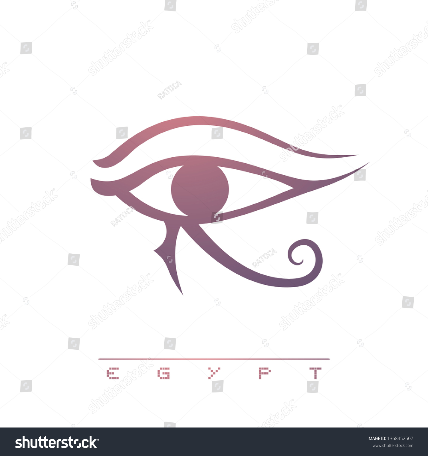 Egypt Eye Illustration Stock Vector (Royalty Free) 1368452507 ...