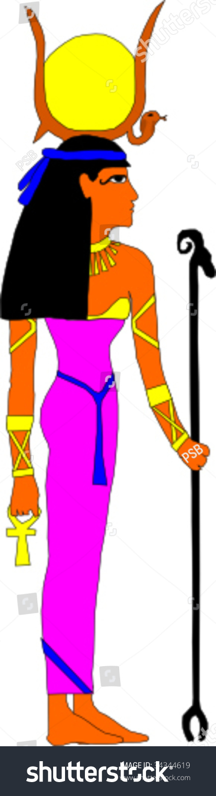 Egyptian Goddess Hathor Stock Vector 34344619 - Shutterstock