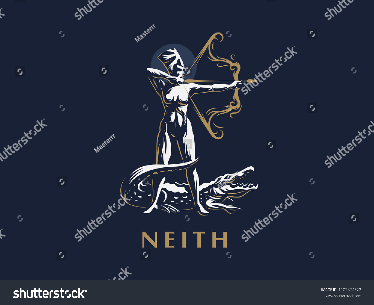 Egyptian Goddess Neith Vector Emblem: Vector có sẵn (miễn phí bản quyền ...