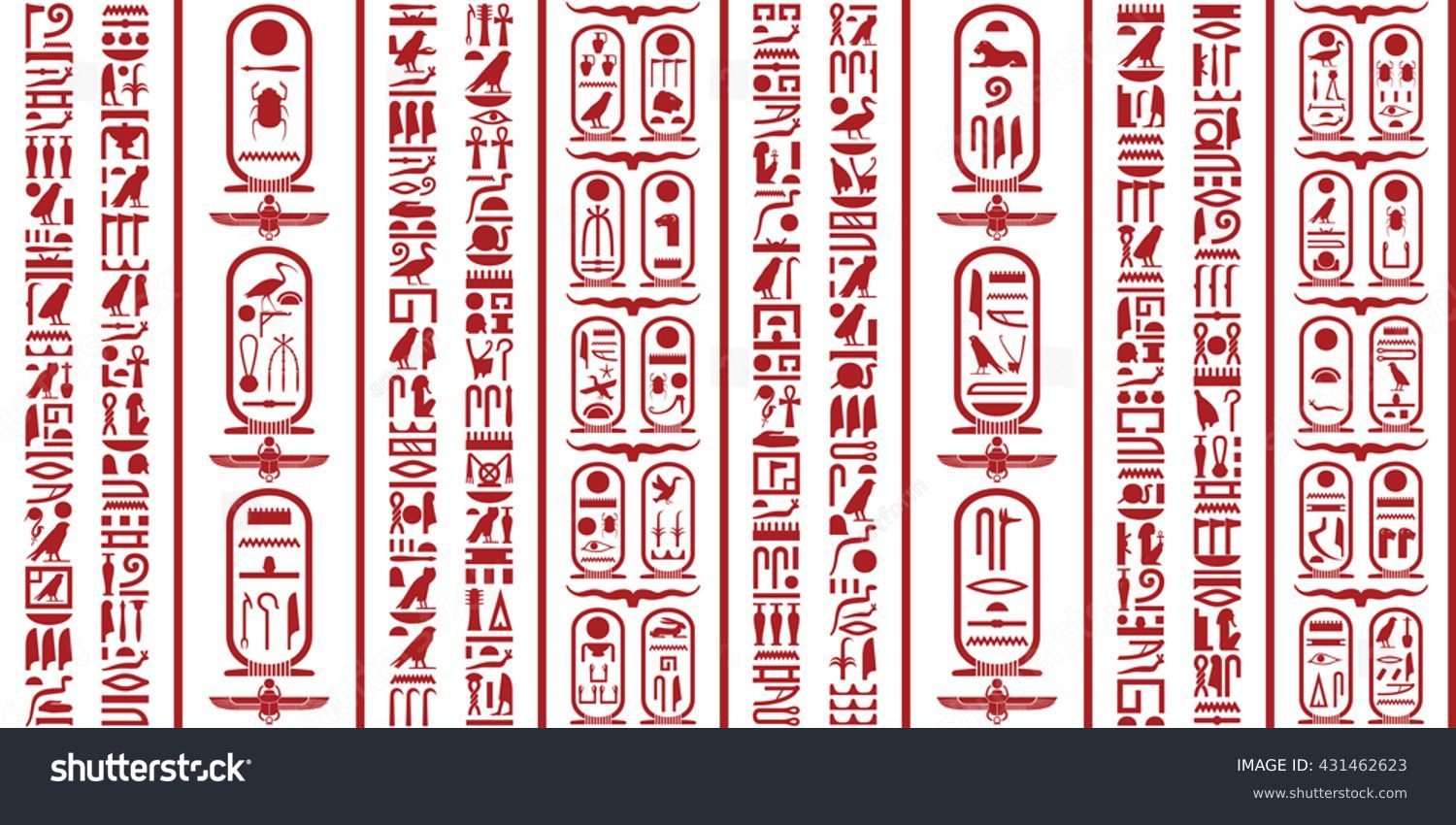 Egyptian Hieroglyphic Writing Set 1 Stock Vector (Royalty Free ...