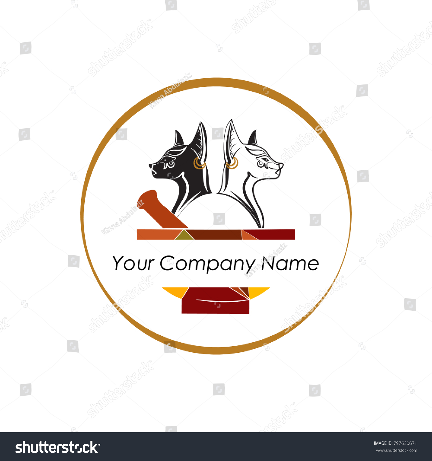 Egyptian Middle Eastern Logo Stock Vector (Royalty Free) 797630671