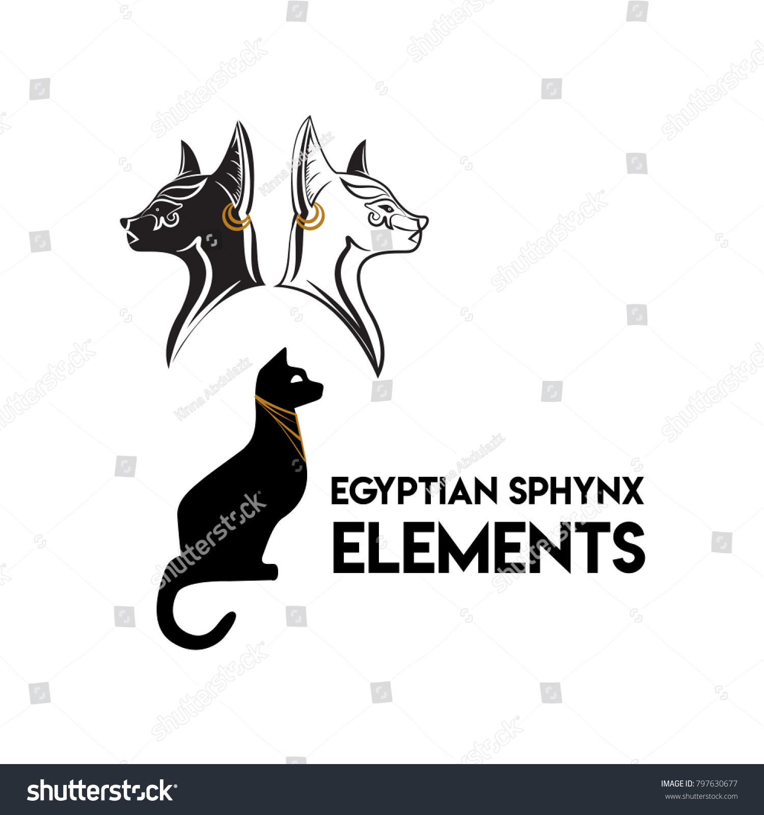 Egyptian Middle Eastern Logo Stock Vector (Royalty Free) 797630677