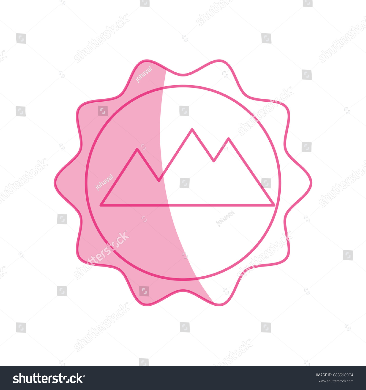 Egyptian Pyramids Symbol Stock Vector (Royalty Free) 688598974 ...