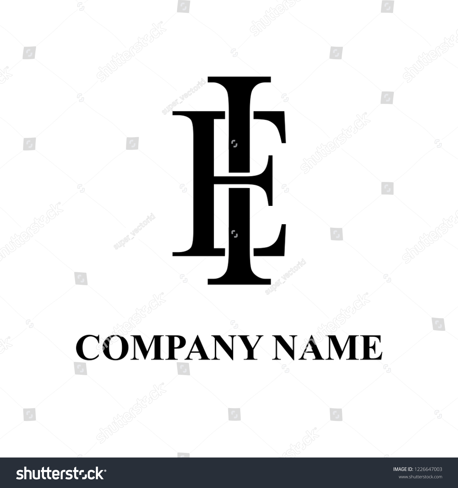 Ei Company Initial Logo Design Stock Vector (Royalty Free) 1226647003