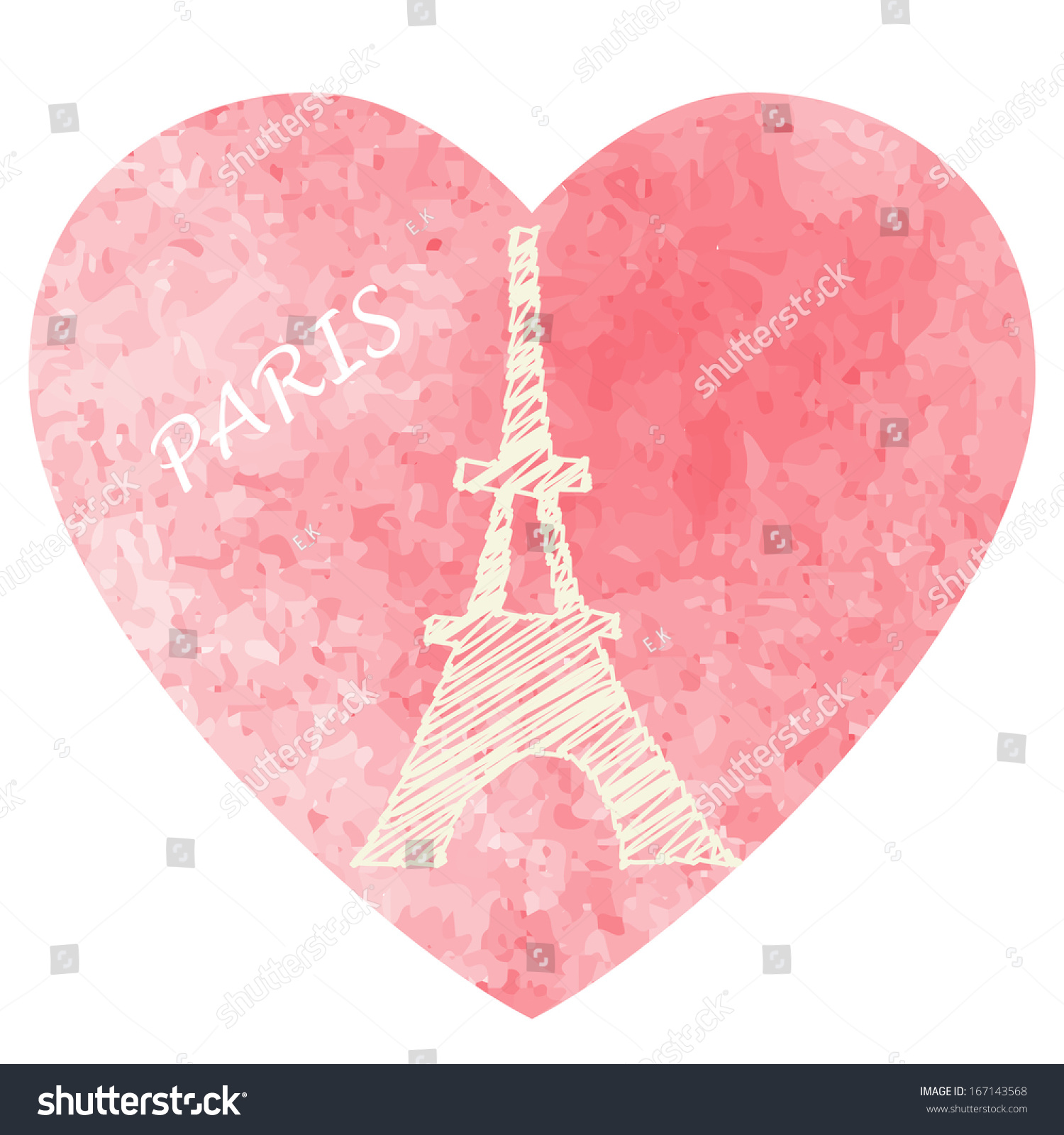 Eiffel Tower Border Template Vector Illustration Stock Vector (Royalty ...