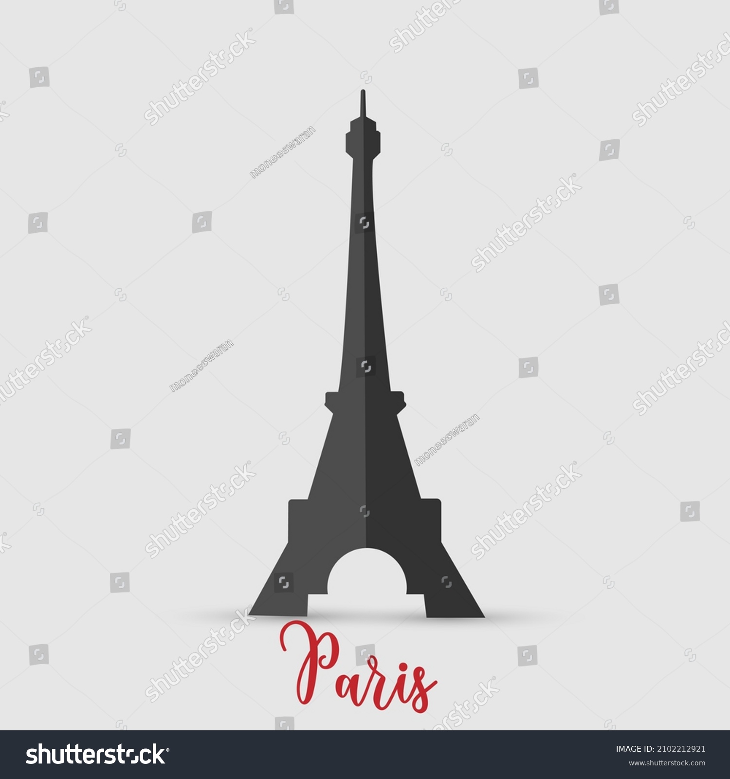 Eiffel Tower Simple Clip Art Vector Stock Vector (Royalty Free ...