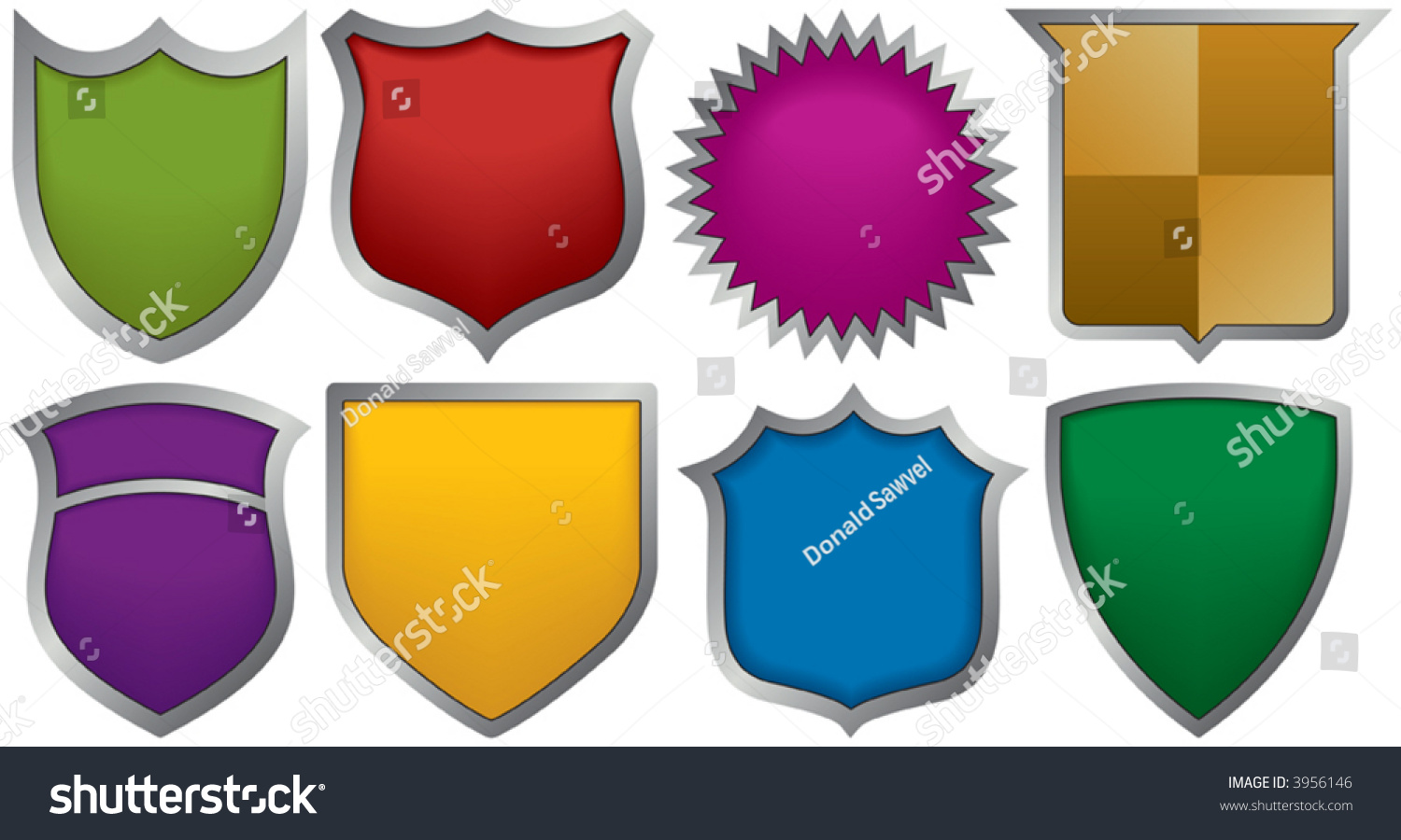 Eight Badges Logos Stock Vector (Royalty Free) 3956146 | Shutterstock