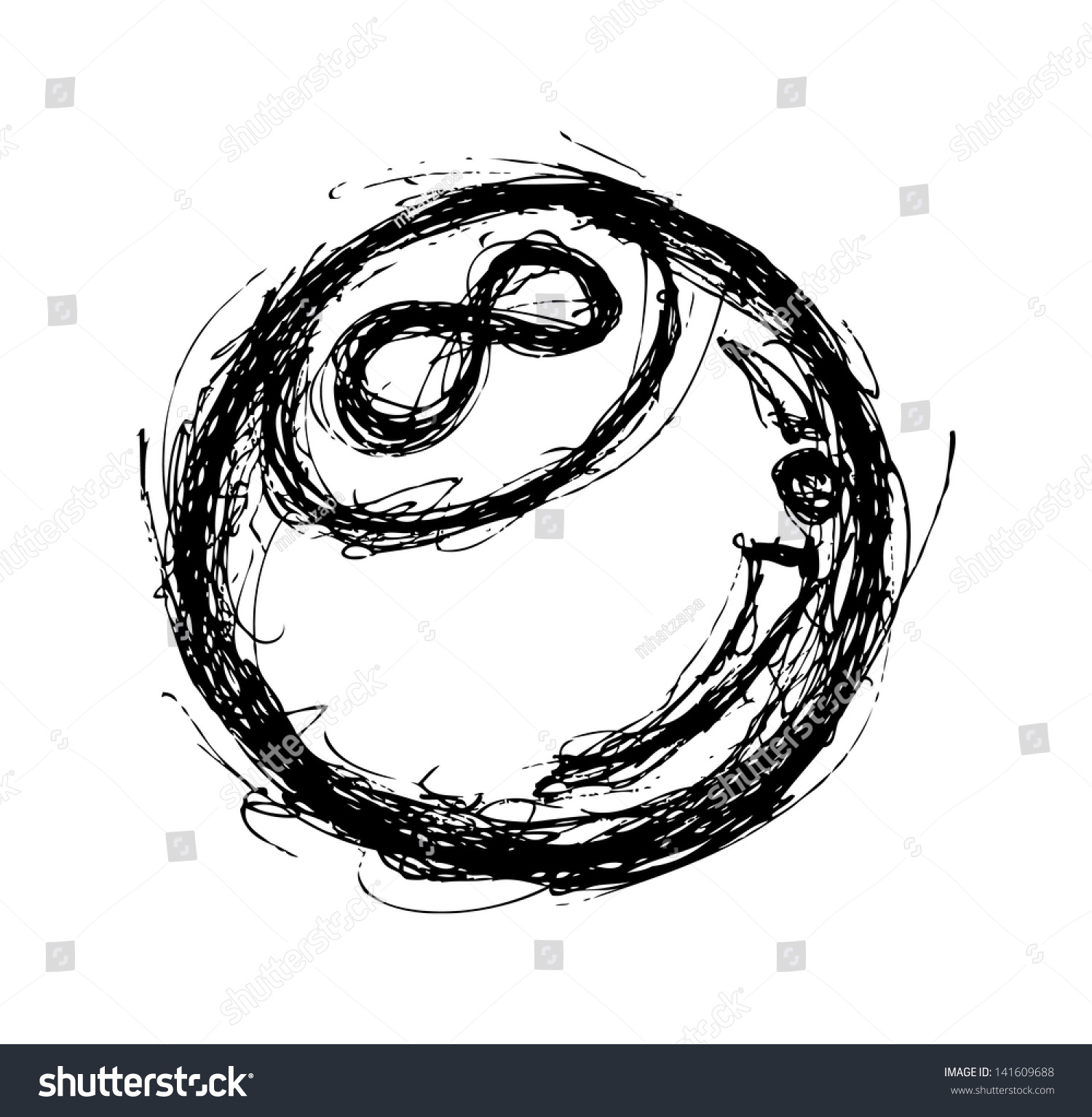 Eight Ball Doodle Stock Vector (Royalty Free) 141609688 | Shutterstock