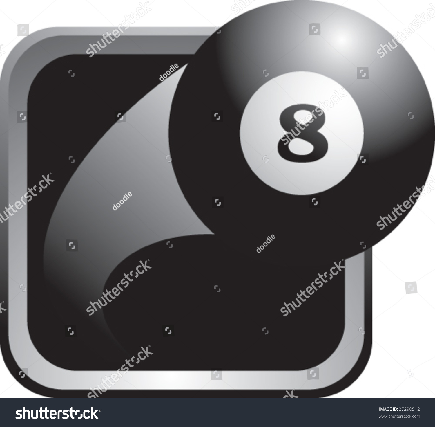 Eight Ball Silver Box Stock Vector (Royalty Free) 27290512 | Shutterstock