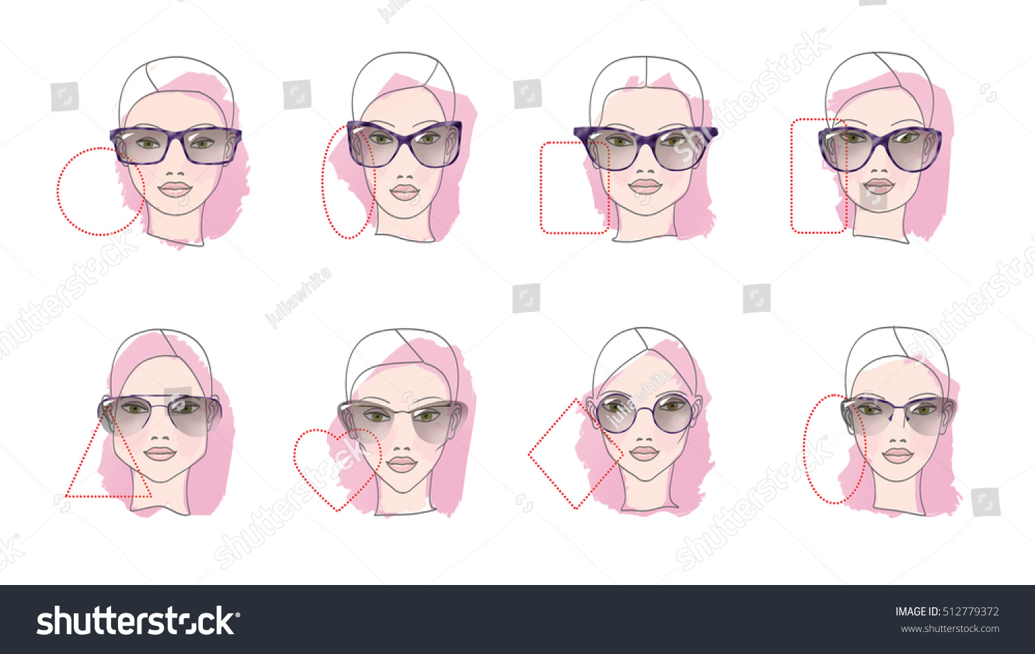 Formas de ocho caras con opciones: vector de stock (libre de regalías ...