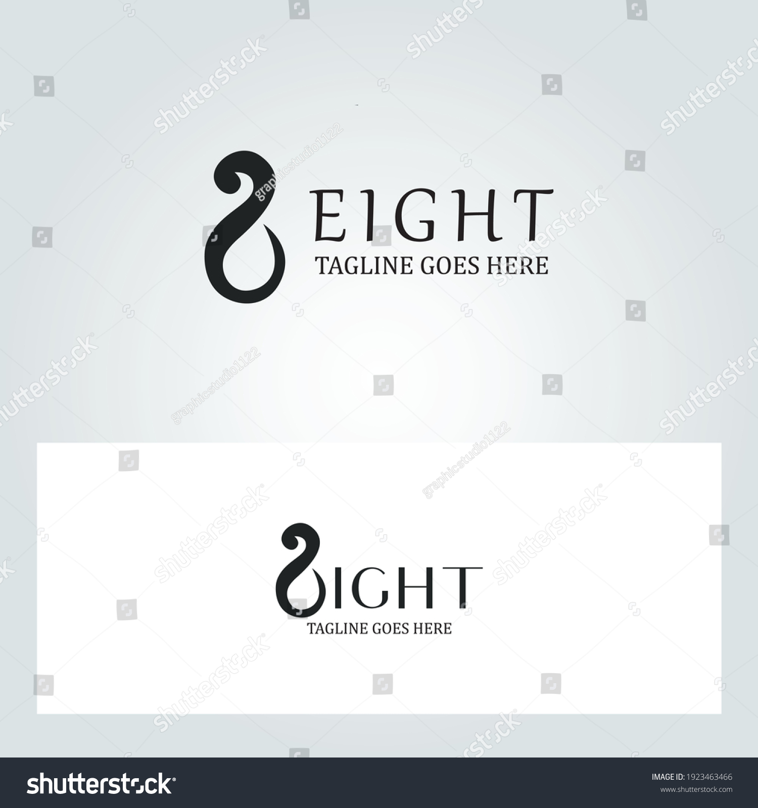 Eight Logo Design Template Vector Illustration: เวกเตอร์สต็อก (ปลอดค่า ...