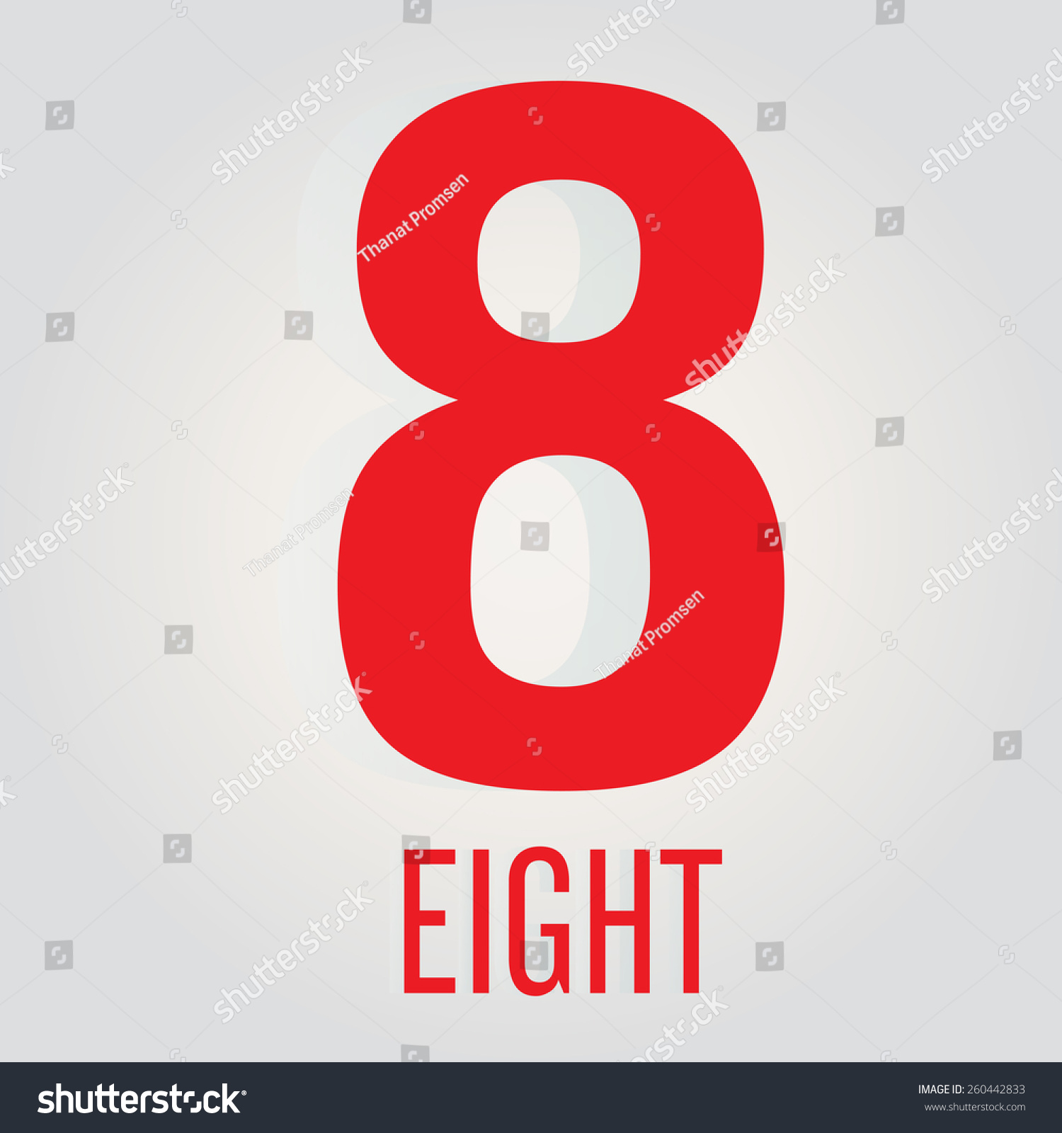 Eight Logo Flat Vector Illustration Stock Vector 260442833 - Shutterstock