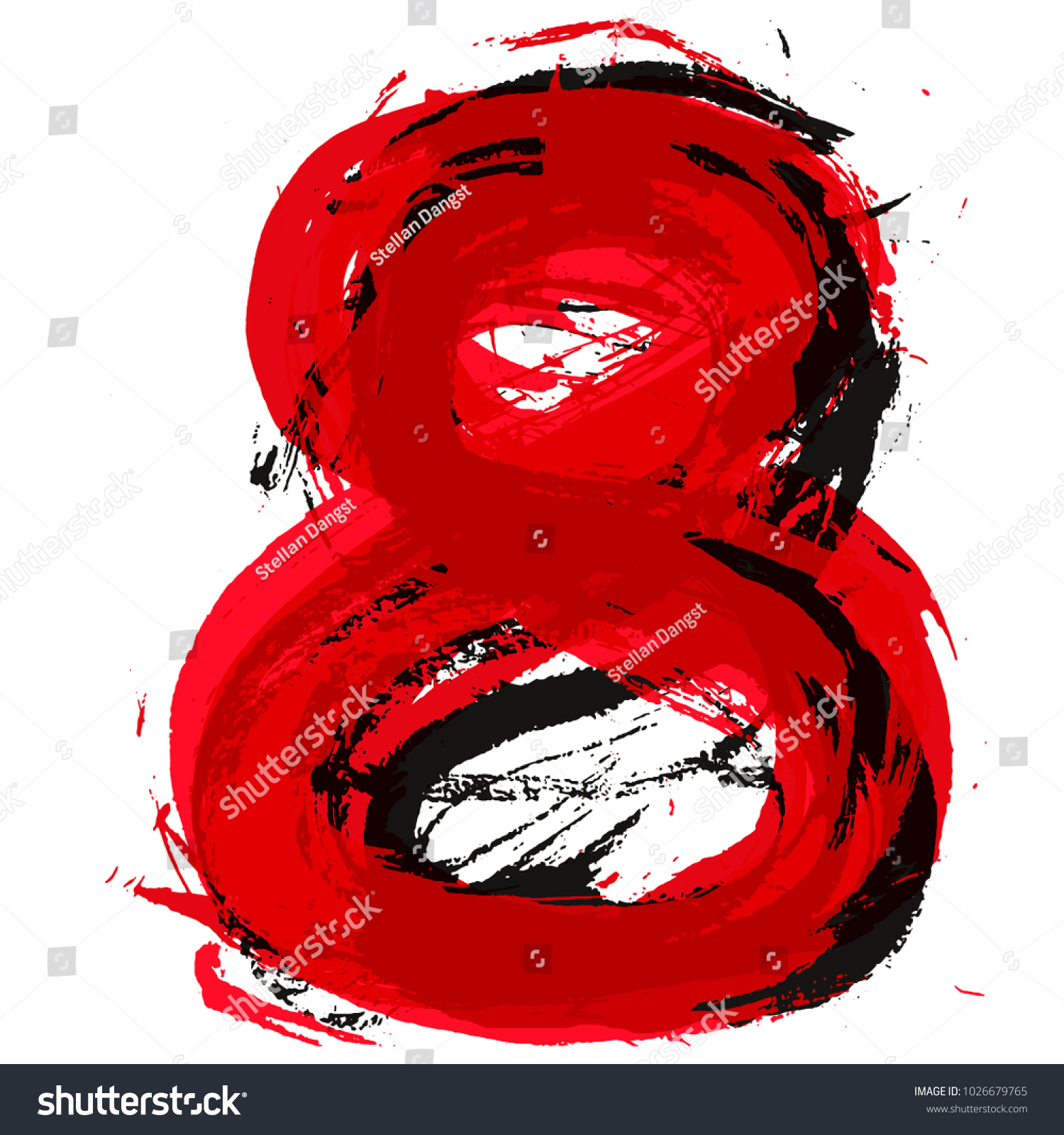 Eightvector Brush Paint Lettering Stock Vector (Royalty Free ...