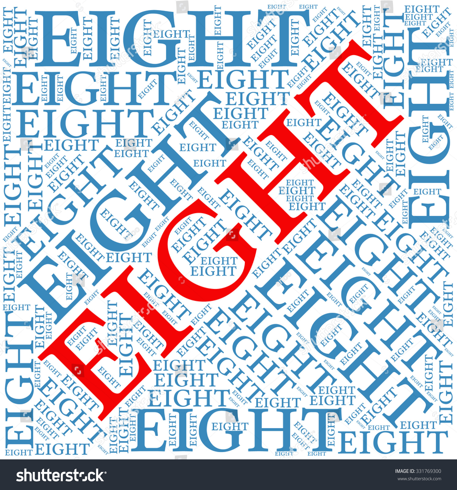 Eight Word Cloud On White Background Stock Vector (Royalty Free ...