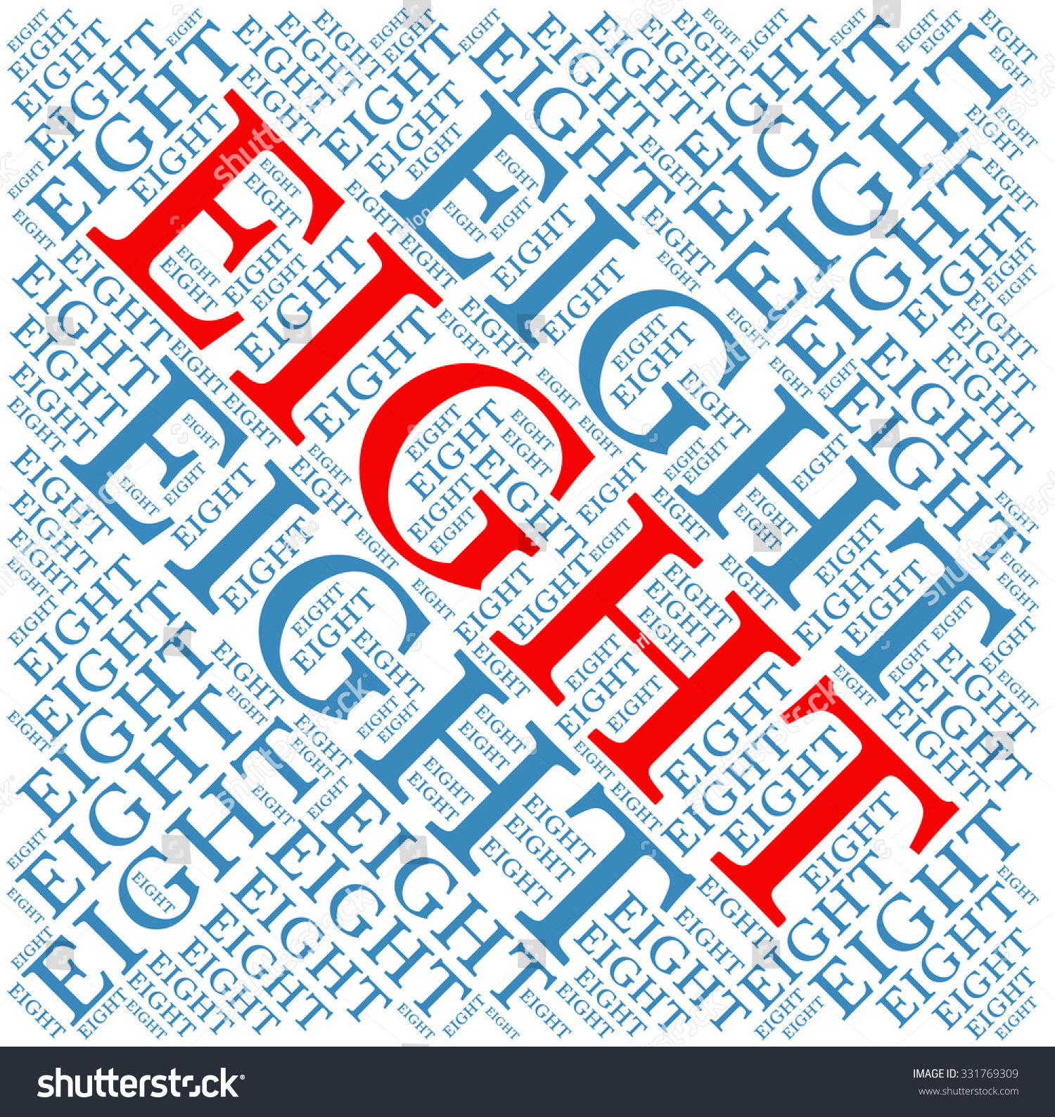 Eight Word Cloud On White Background Stock Vector (Royalty Free ...