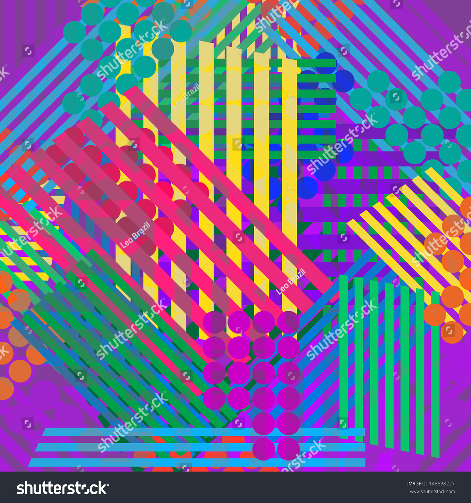 Eighties Stripe Background Stock Vector Illustration 148638227 ...